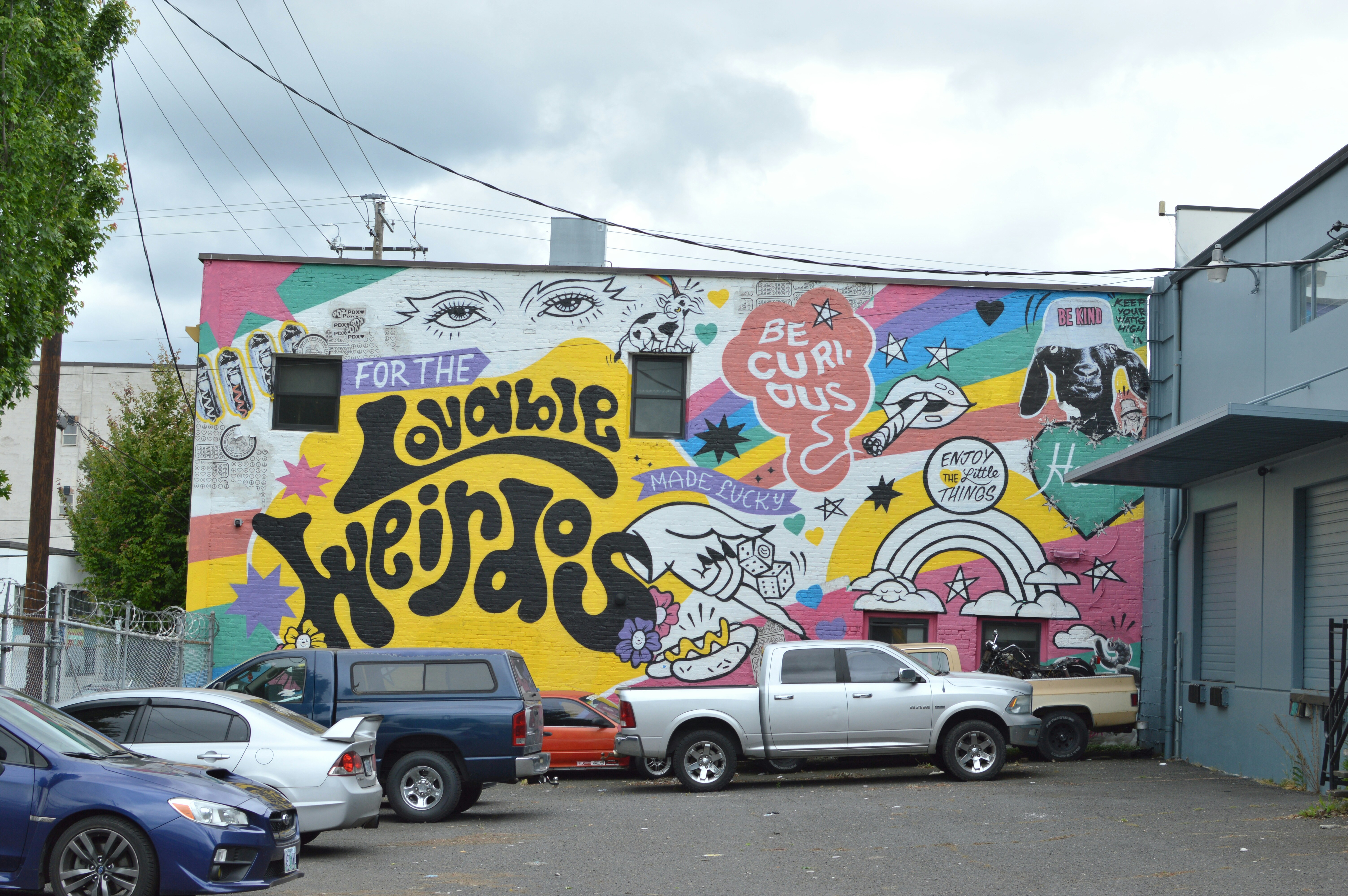 Urban Wall Melange: A Colorful Collision of Characters