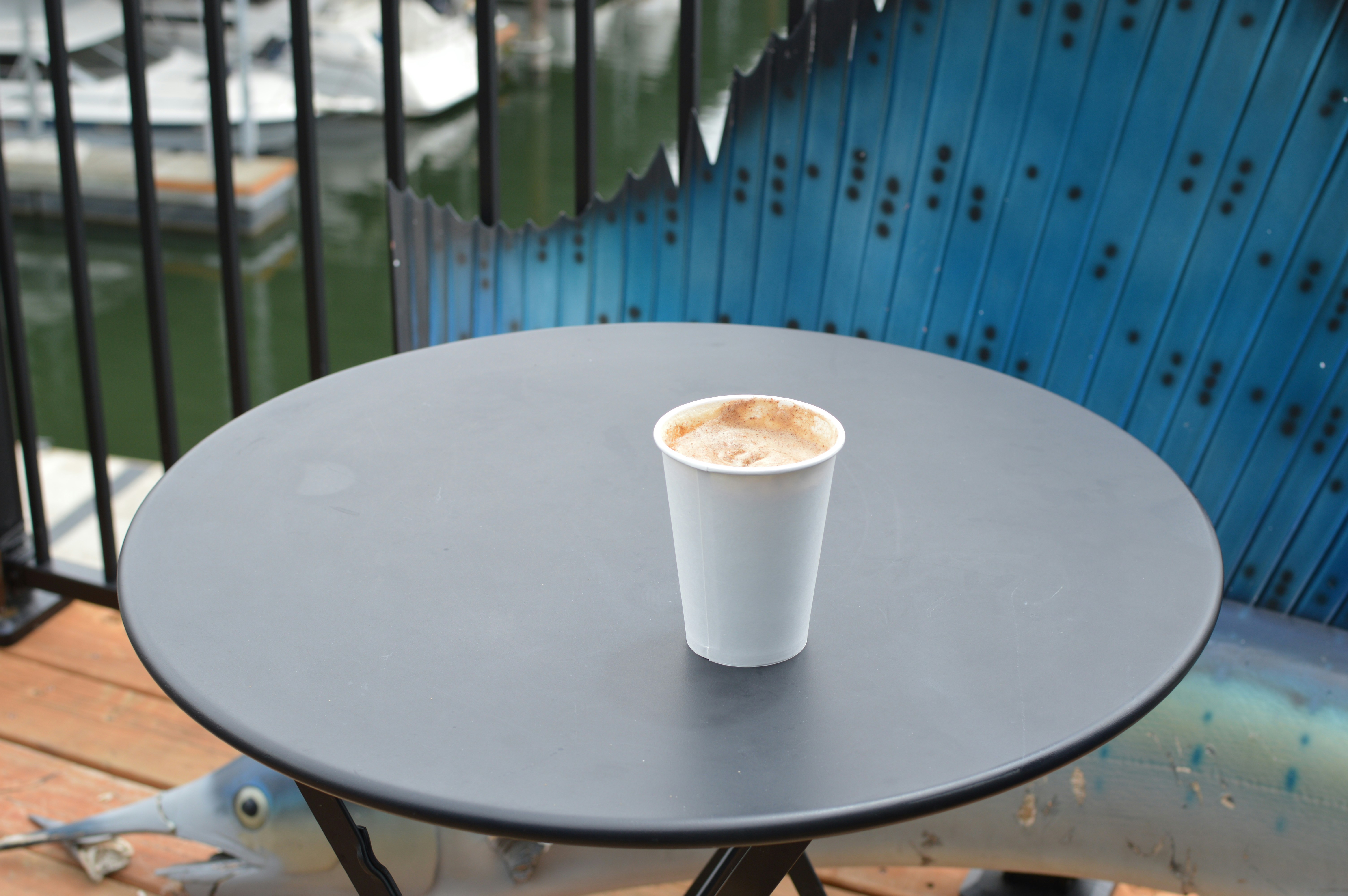 Single Espresso on a Quiet Rooftop Table