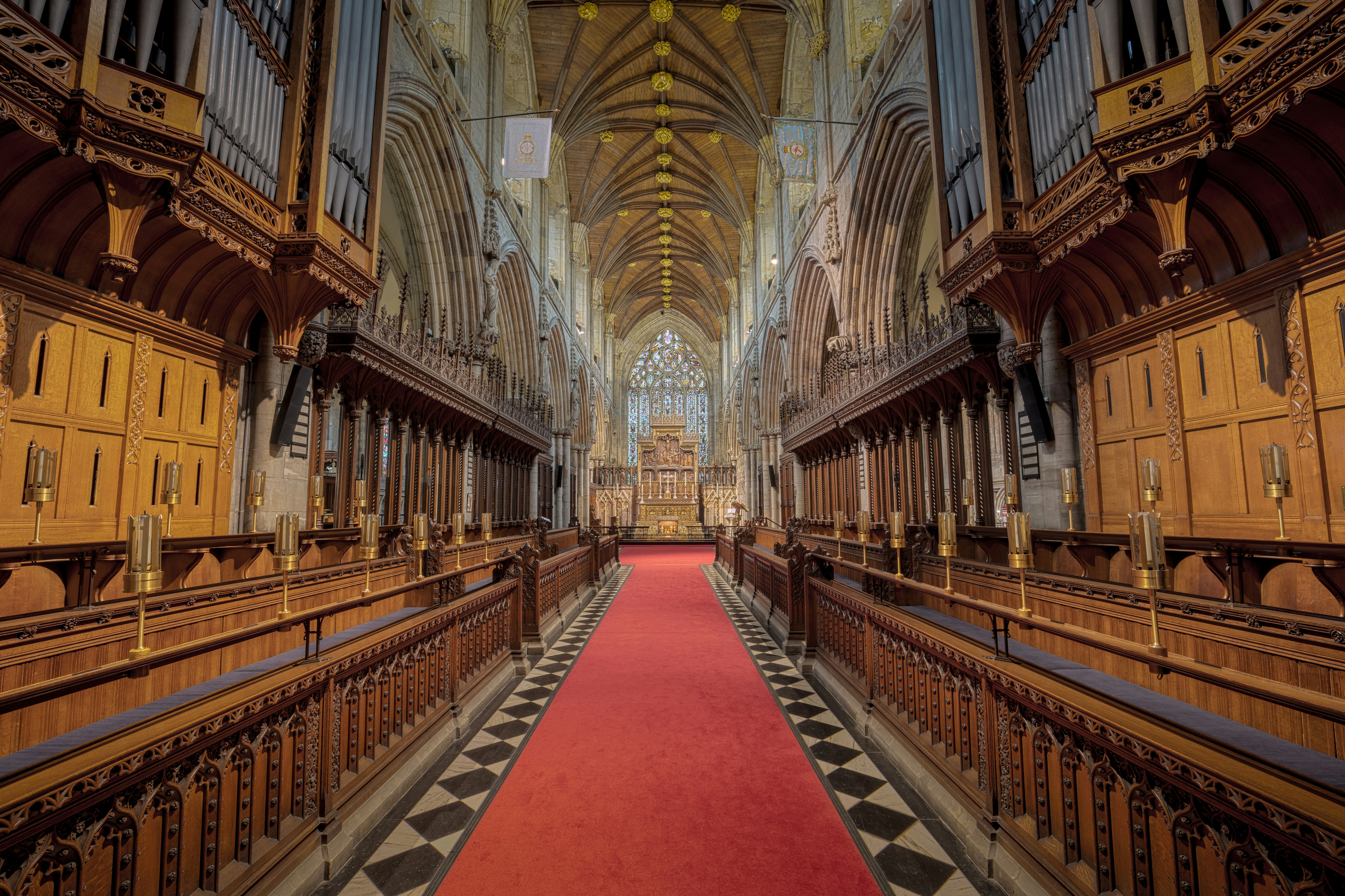 Aisle of Majesty: The Vaulted Cathedral Hall of a Historic Cathedral