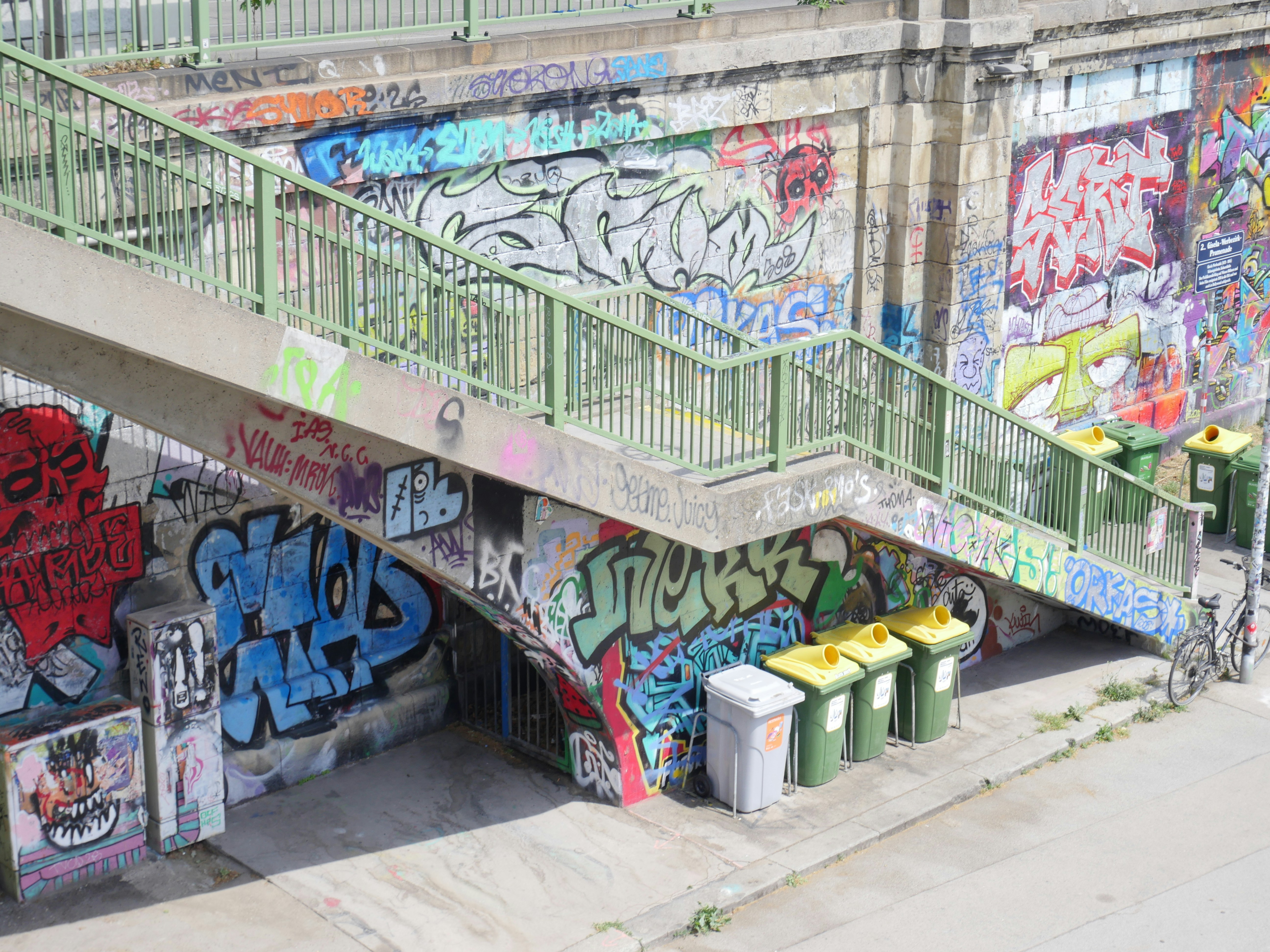 Graffiti Stairway Underpass: Colorful Overpass of Urban Art