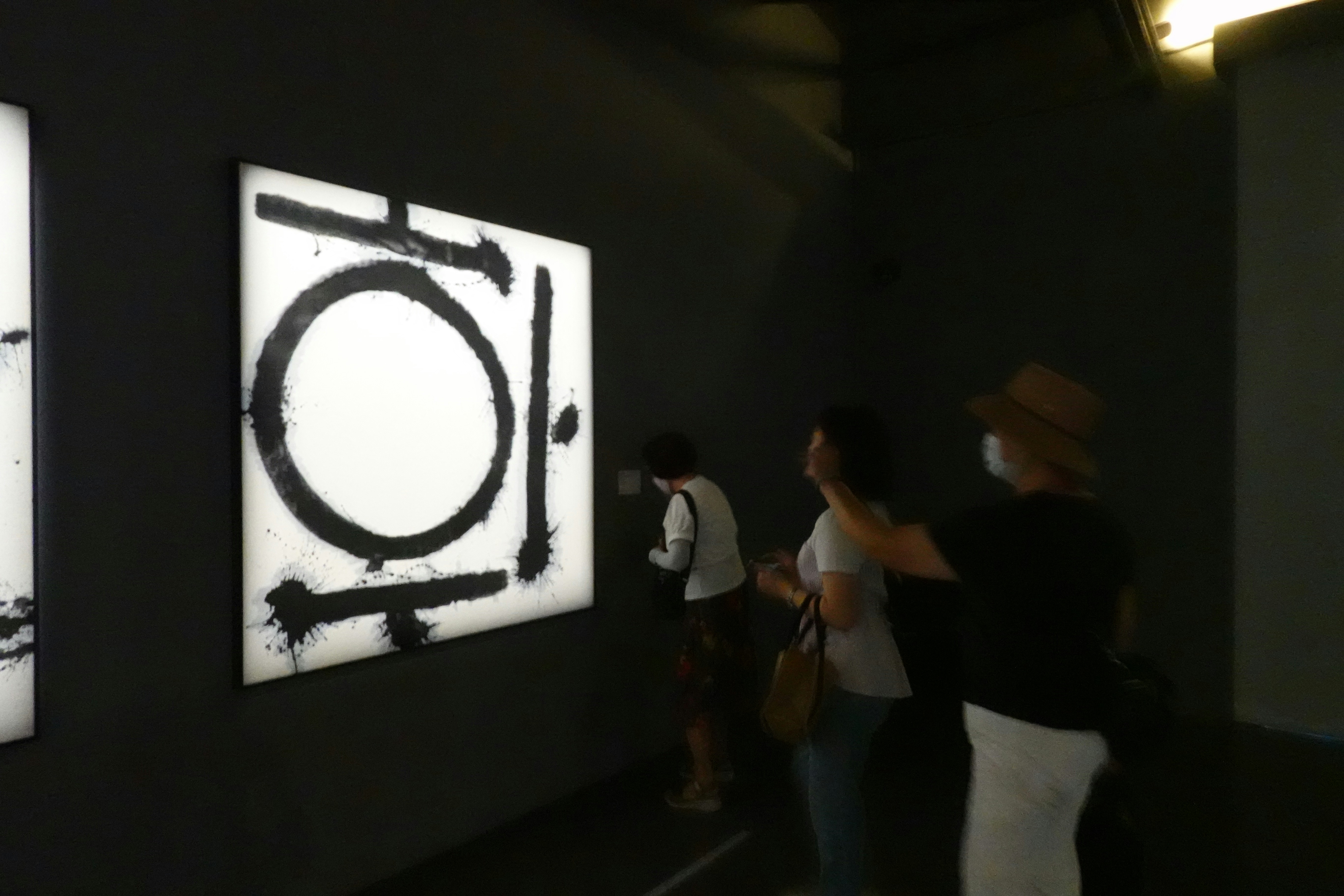 Circular Ink Ring in Abstract Gallery Frame