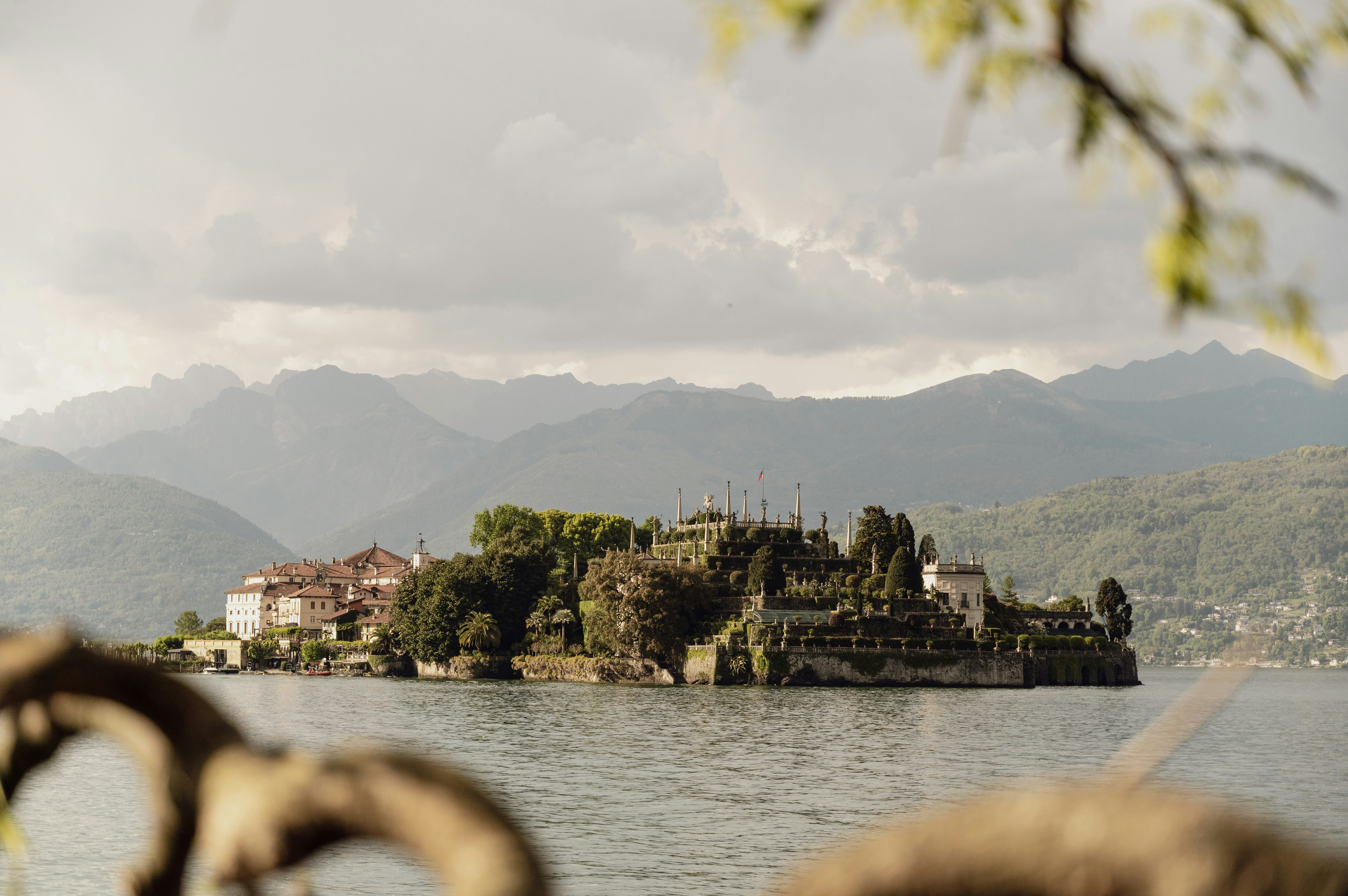 Isolated Chateau Rising from Lake Como's Calm Verge