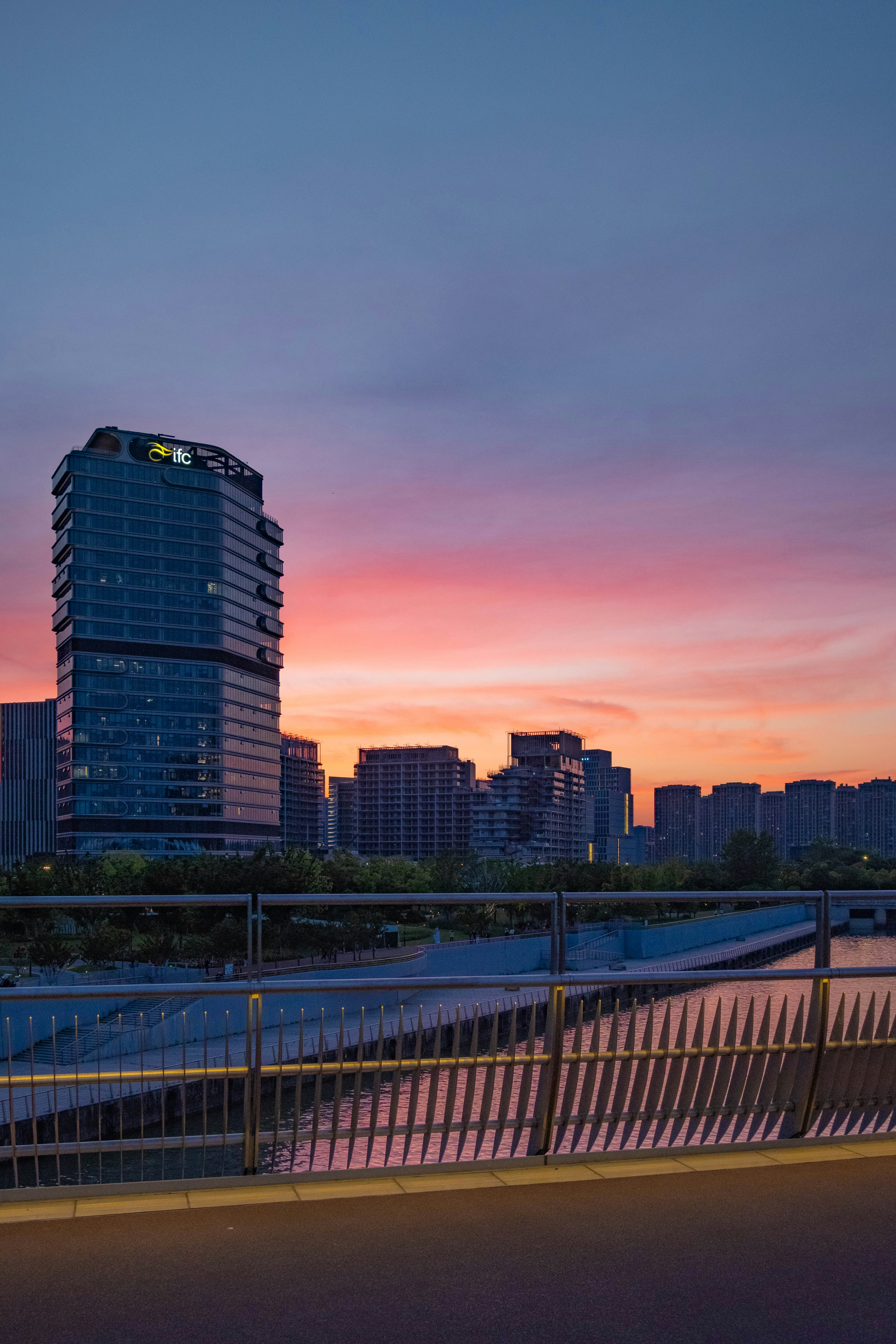 Sunset Over the Riverside Skyline