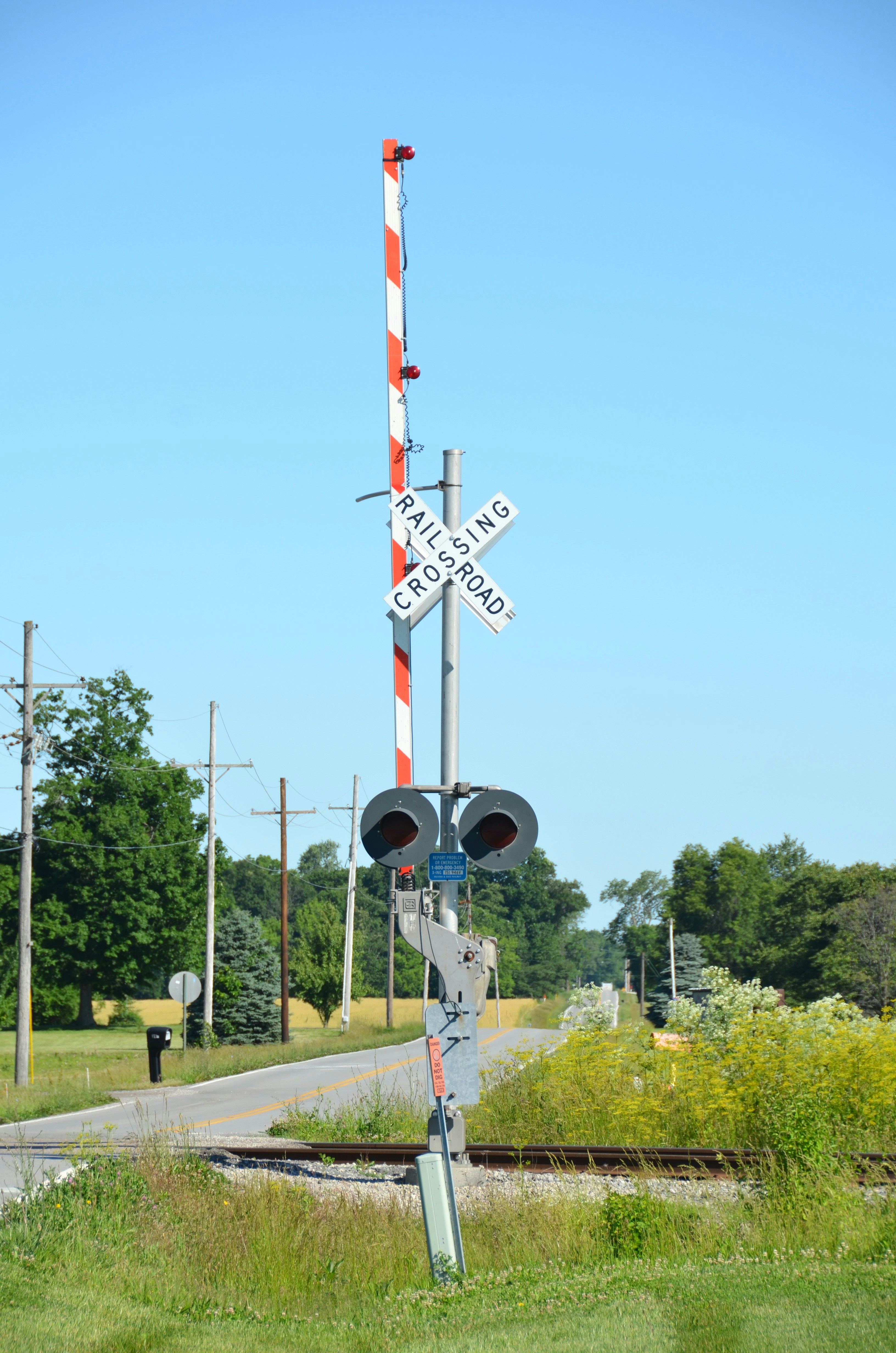 Crossing Rails at a Quiet Rural Crossing