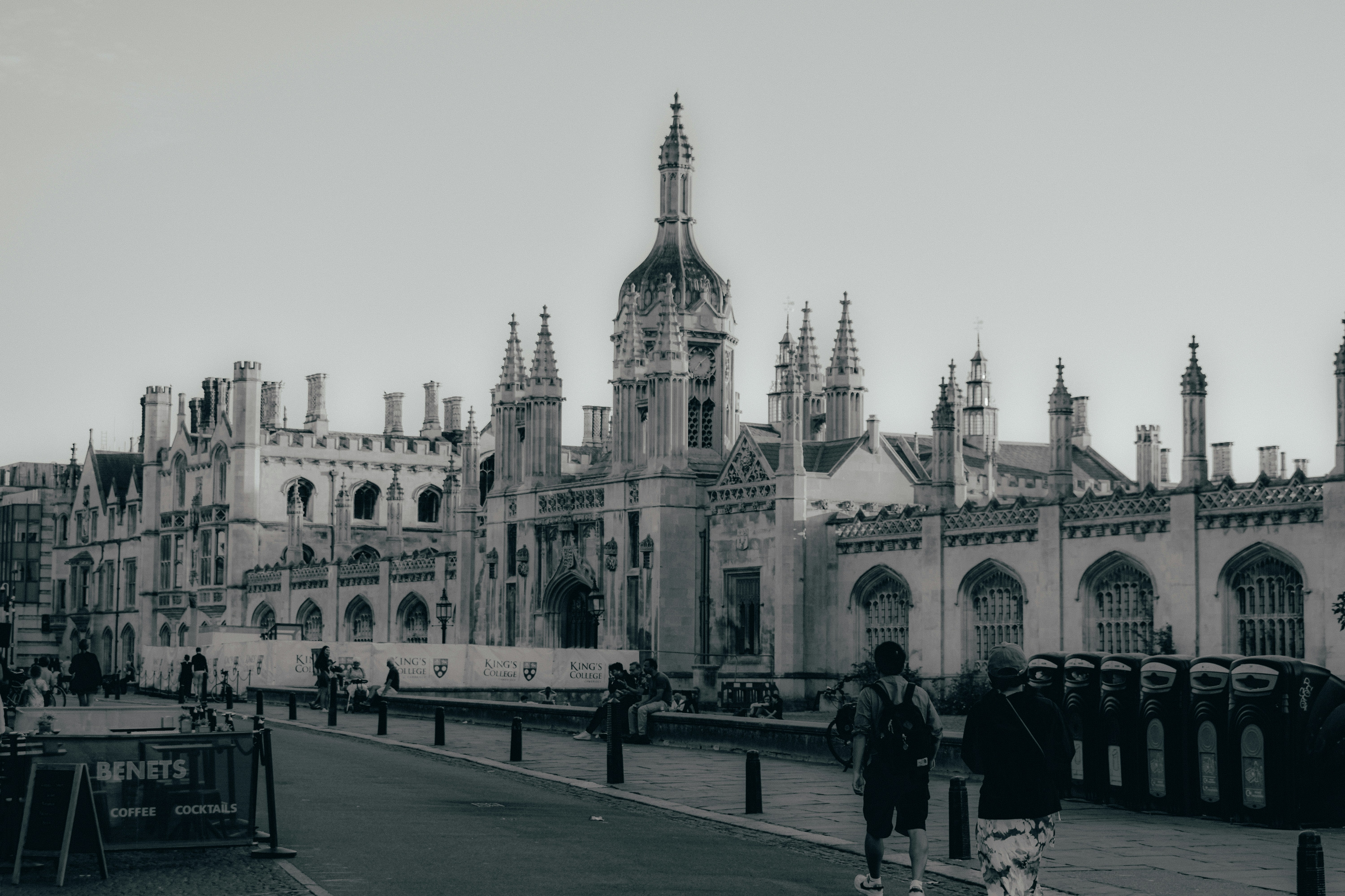 Gothic Campus: A Quiet Street Framing a Historic Skyline
