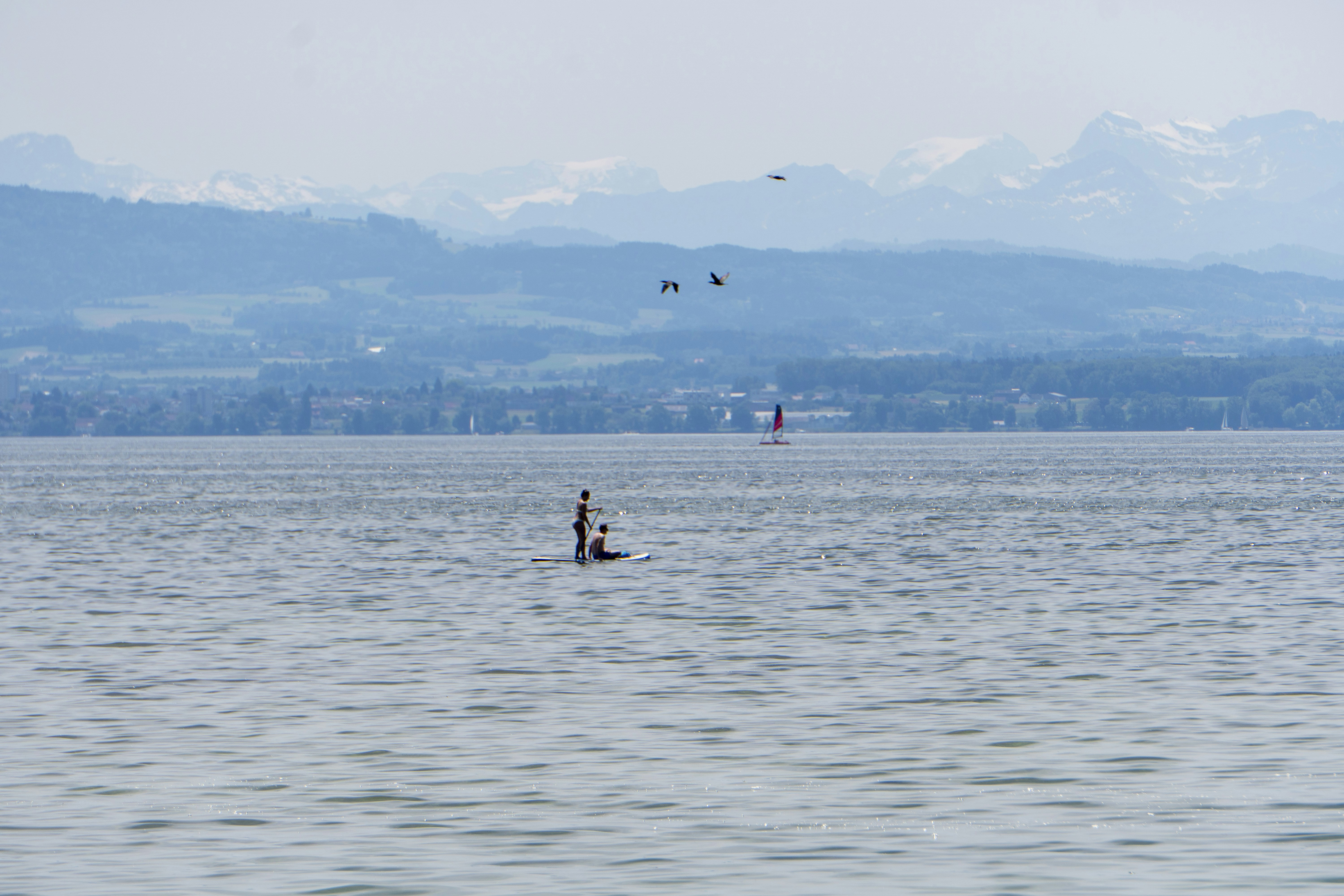 Quiet on the Lake: Pedestal of Hope at Distant Shore