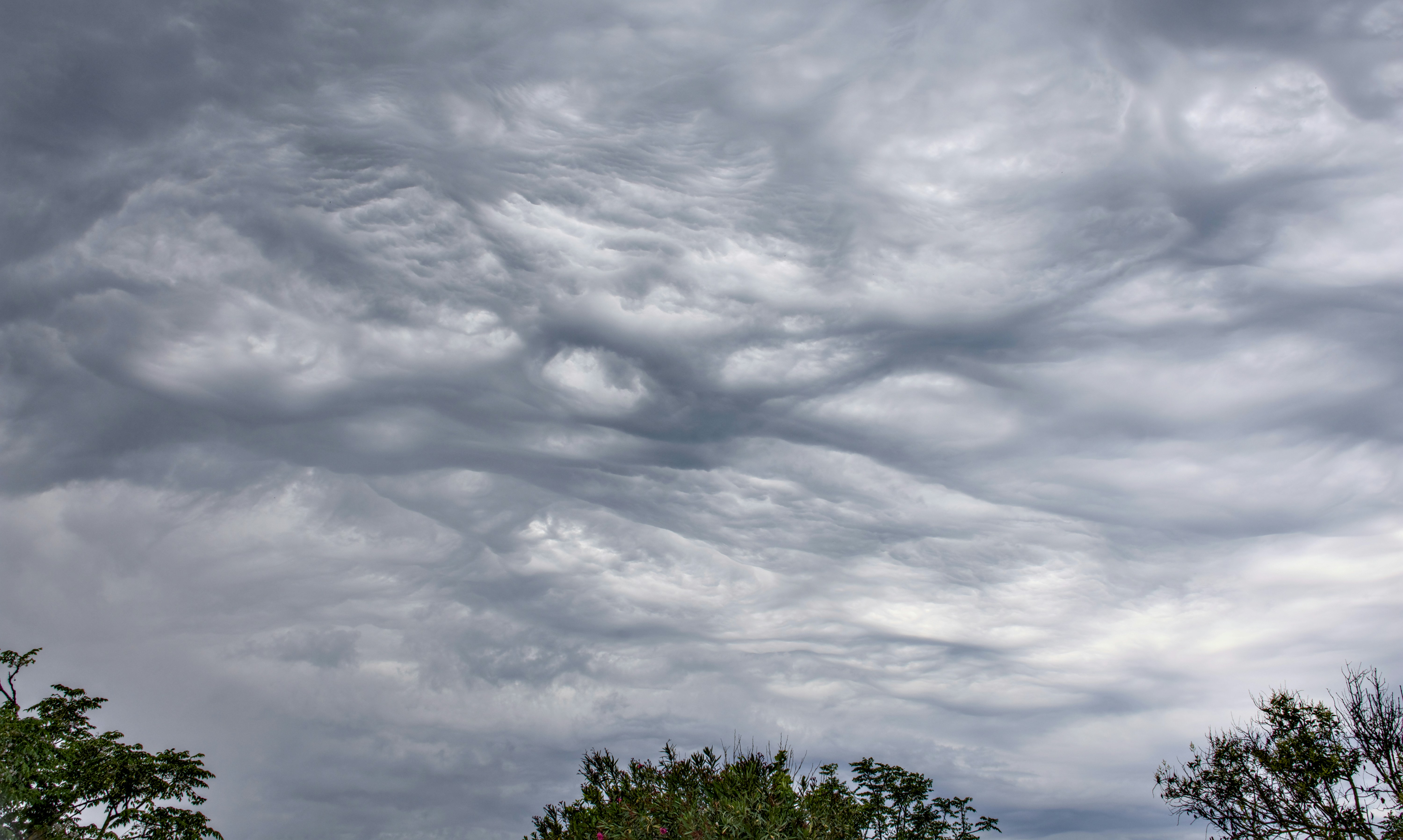 Layered Sky: Cloud Sculptures Over a Suburban Horizon