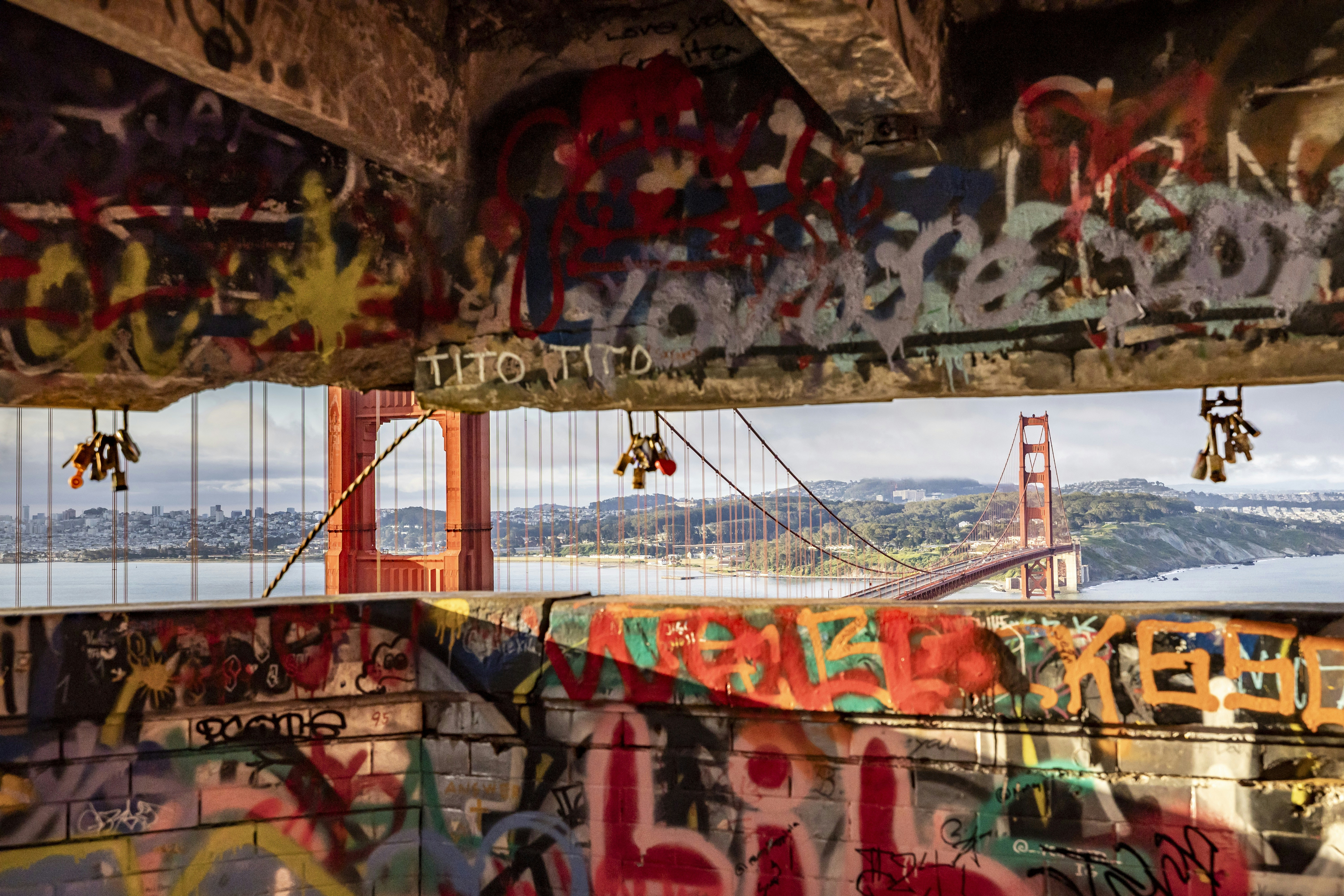 Graffiti Overlook: The Quiet Edge of the Golden Gate