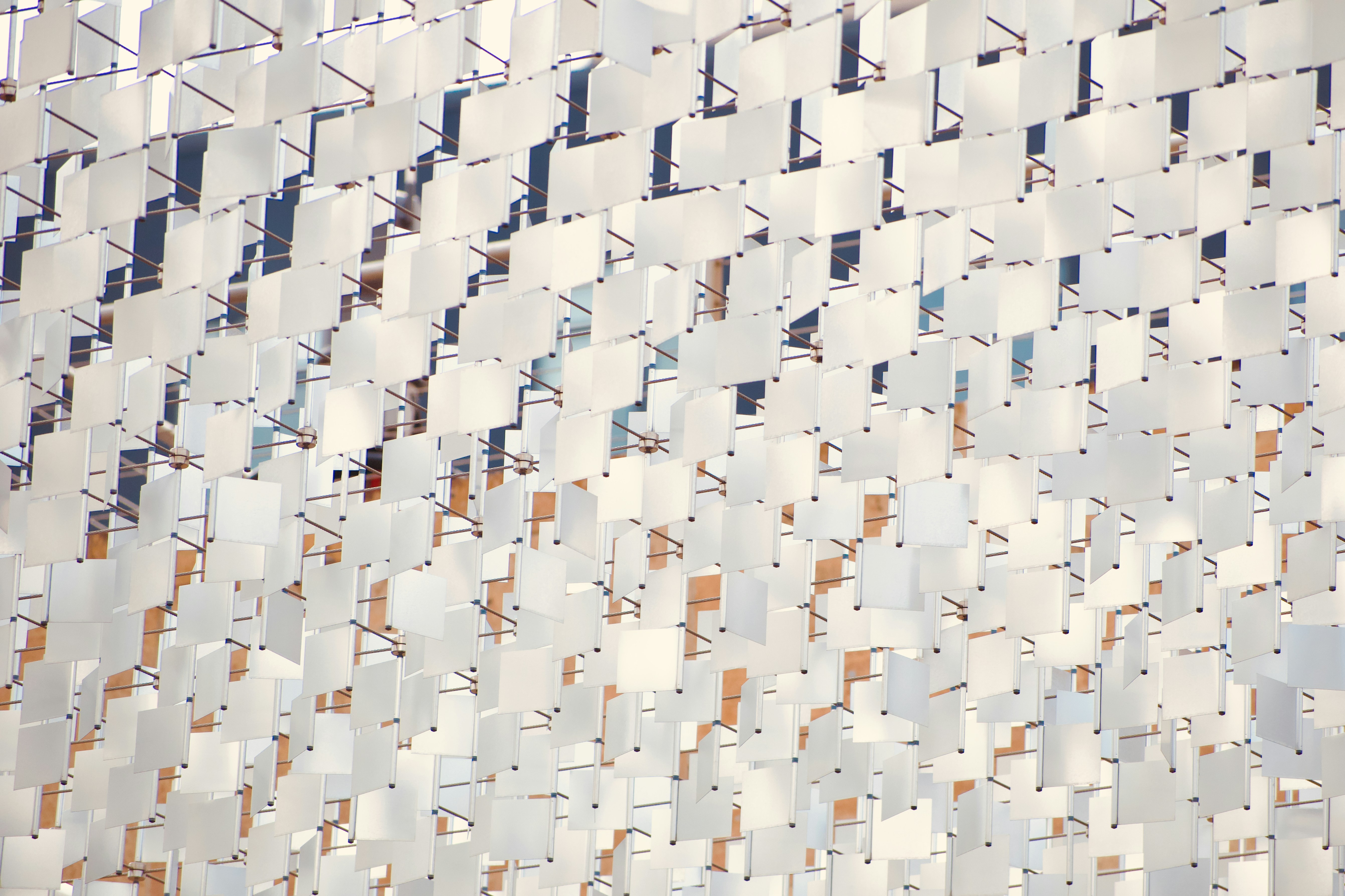 Patterned Mosaic of Interlocking Rectangles in Soft Sunlight