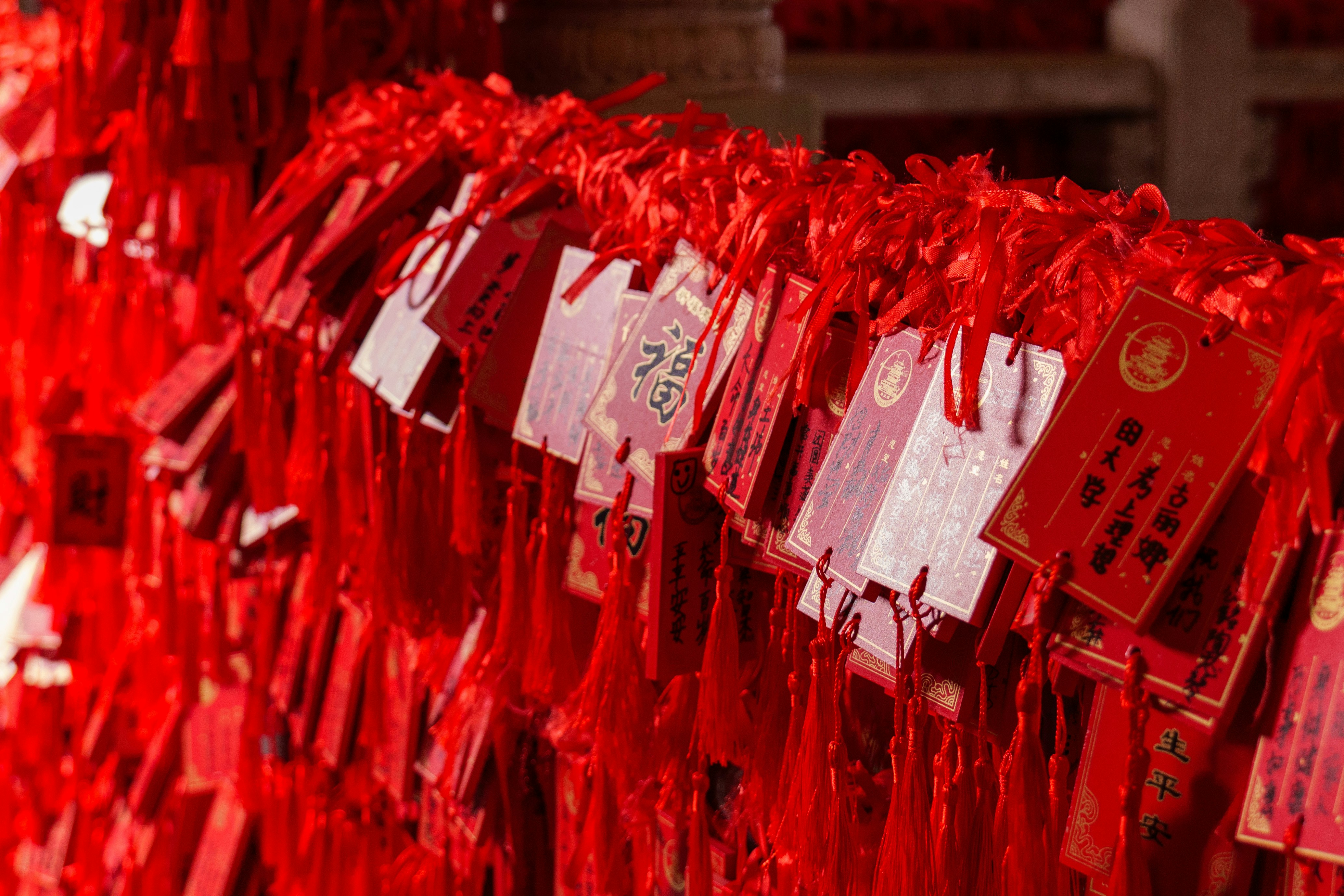 Red Lanterns and Tag Cards: A Corridor of Wishes