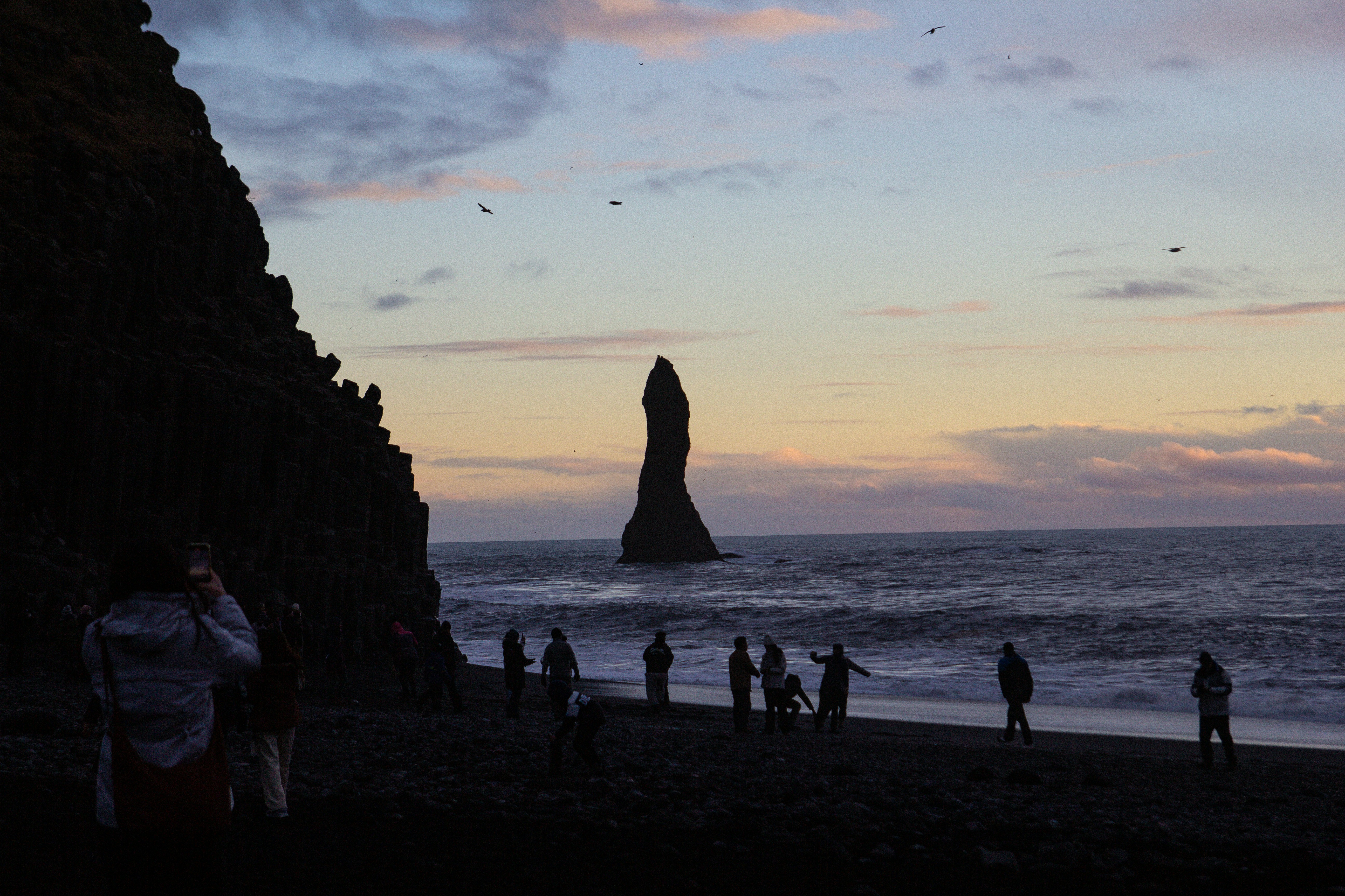 Sea Stack Silhouette at Dusk