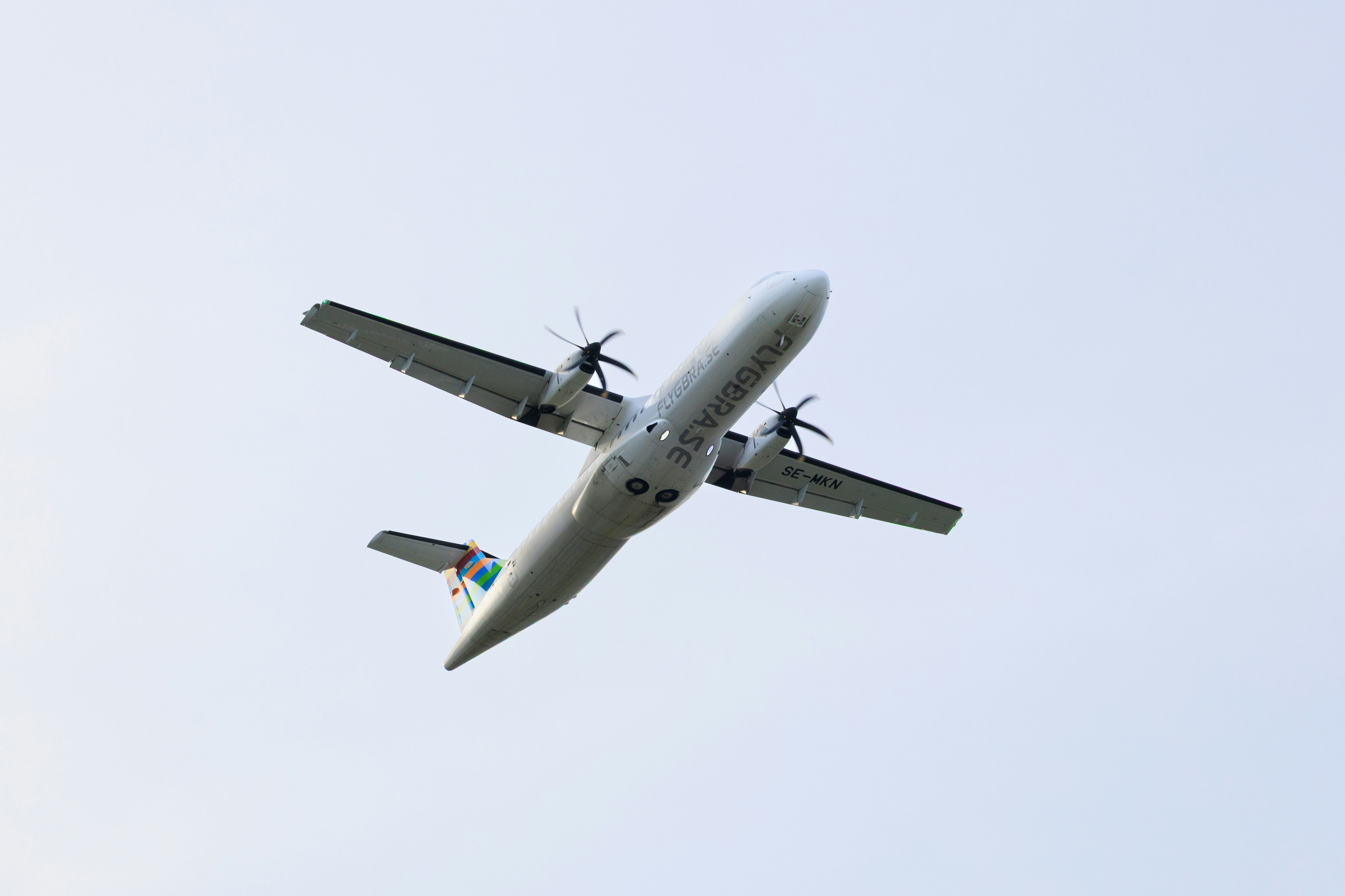 A Braathens ATR 72-600 at takeoff from Copenhagen Airport.