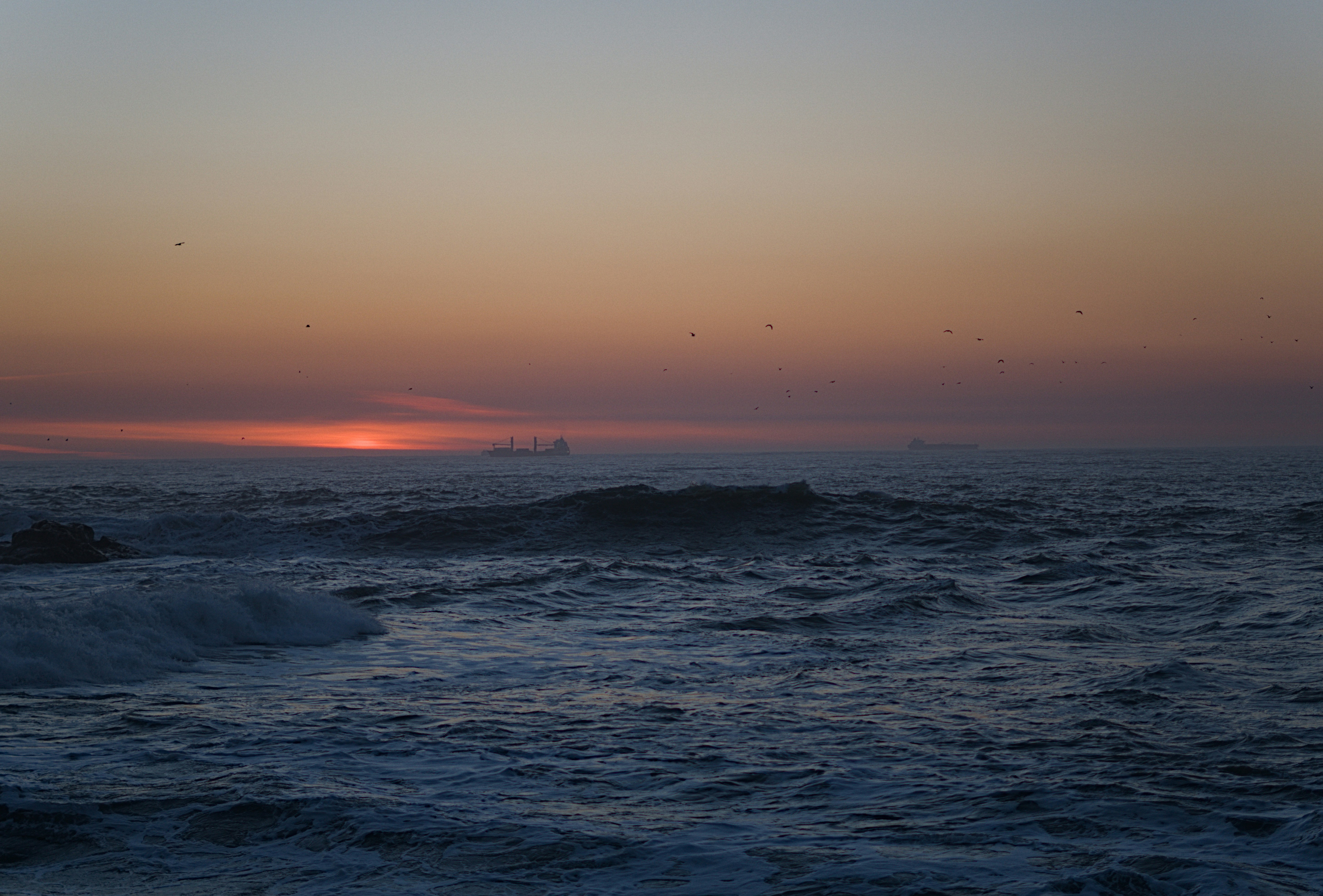 Dusk Break on Quiet Seas