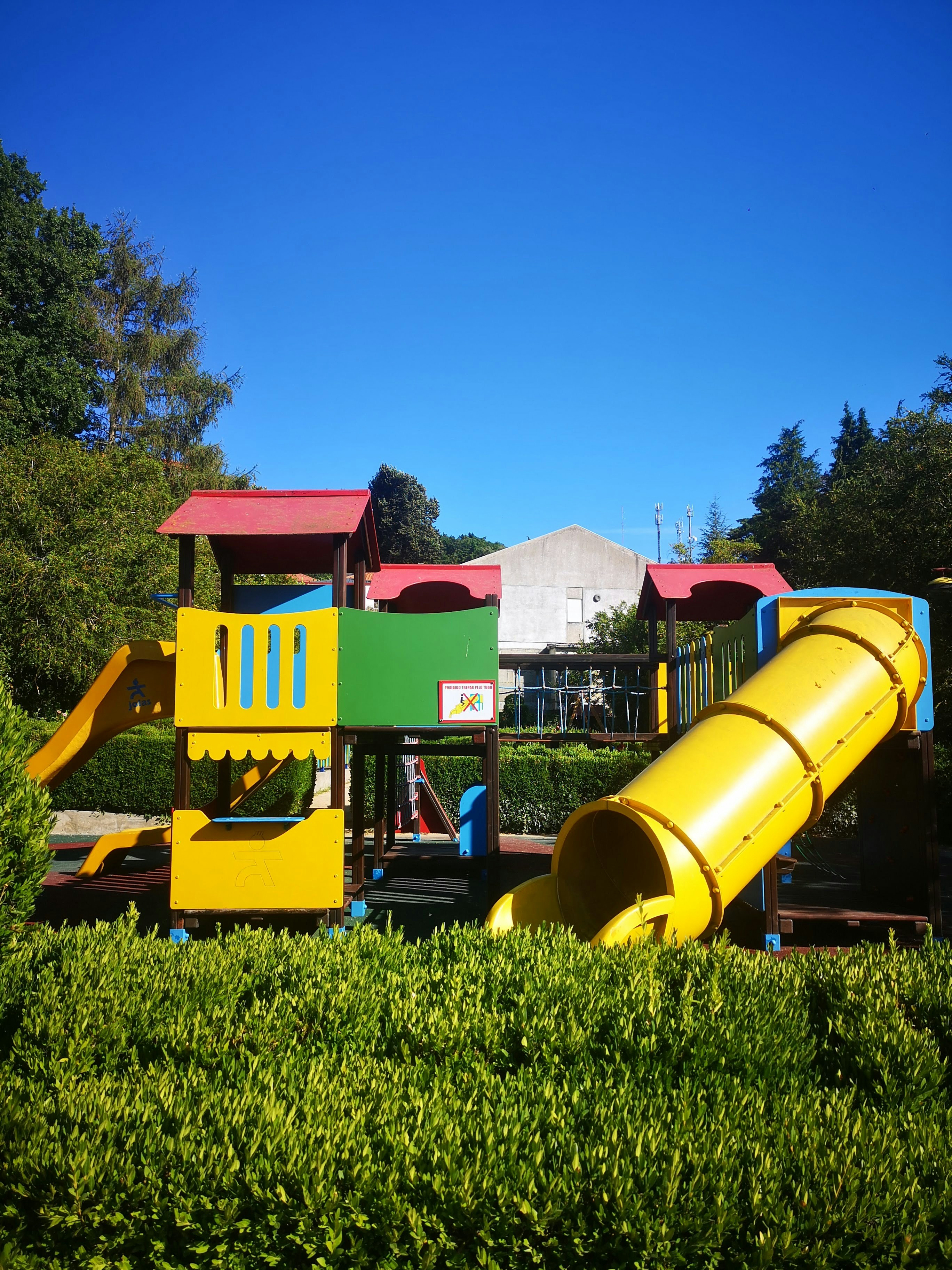 Colorful Playground Under a Clear Sky