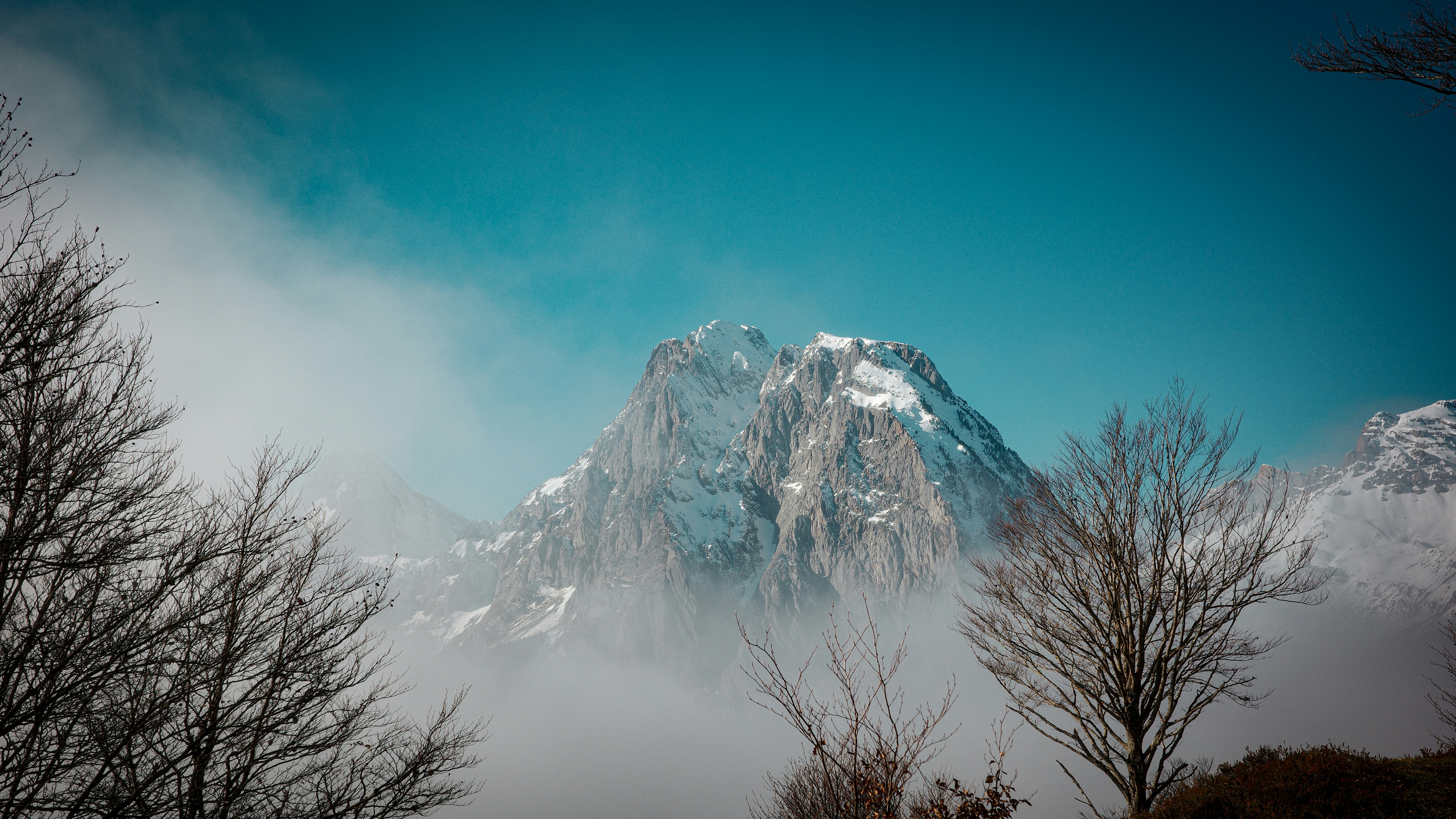 mountain, snow, nature