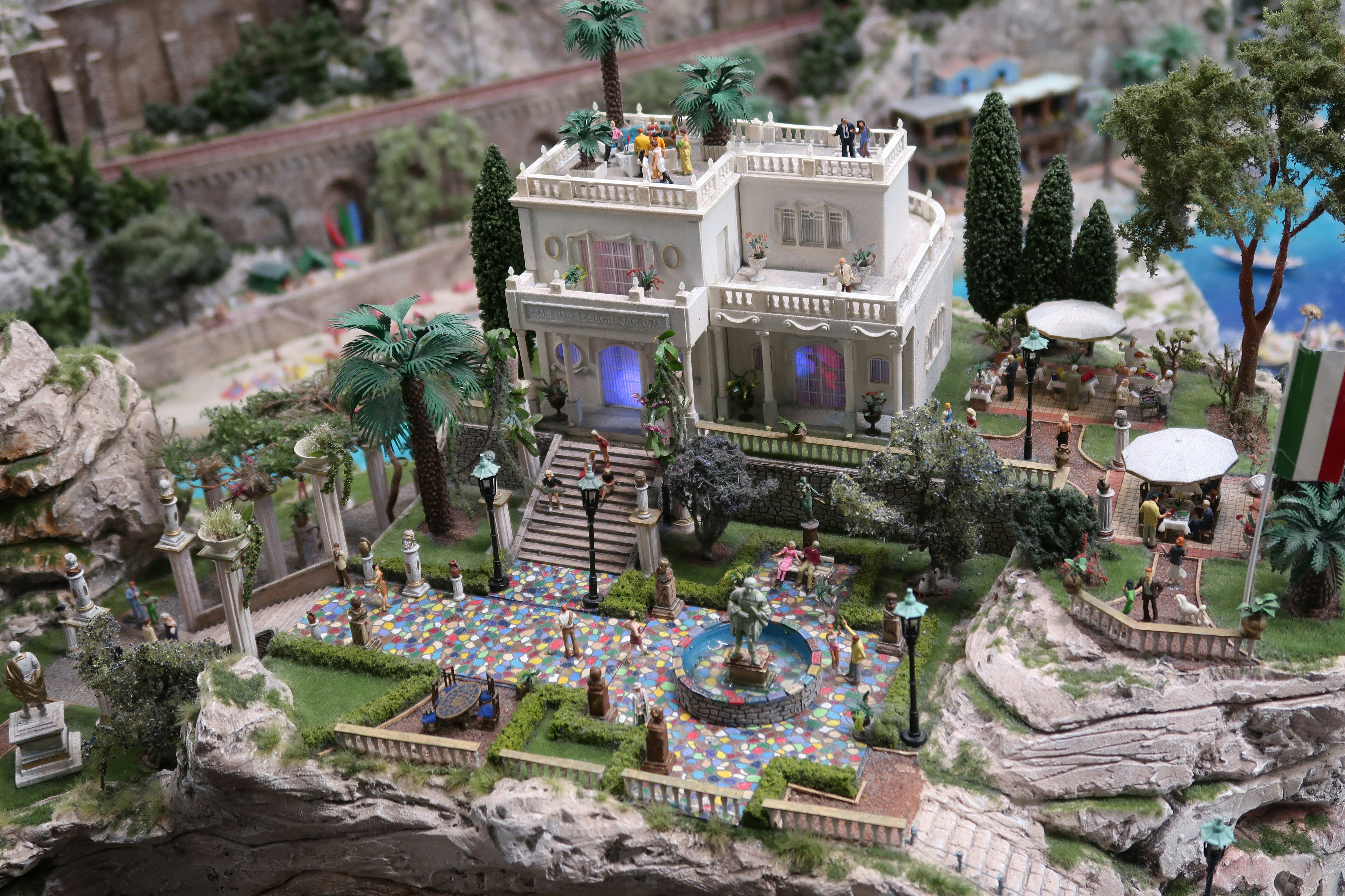 Ornate Villa Terrace: A Detailed Miniature Oasis