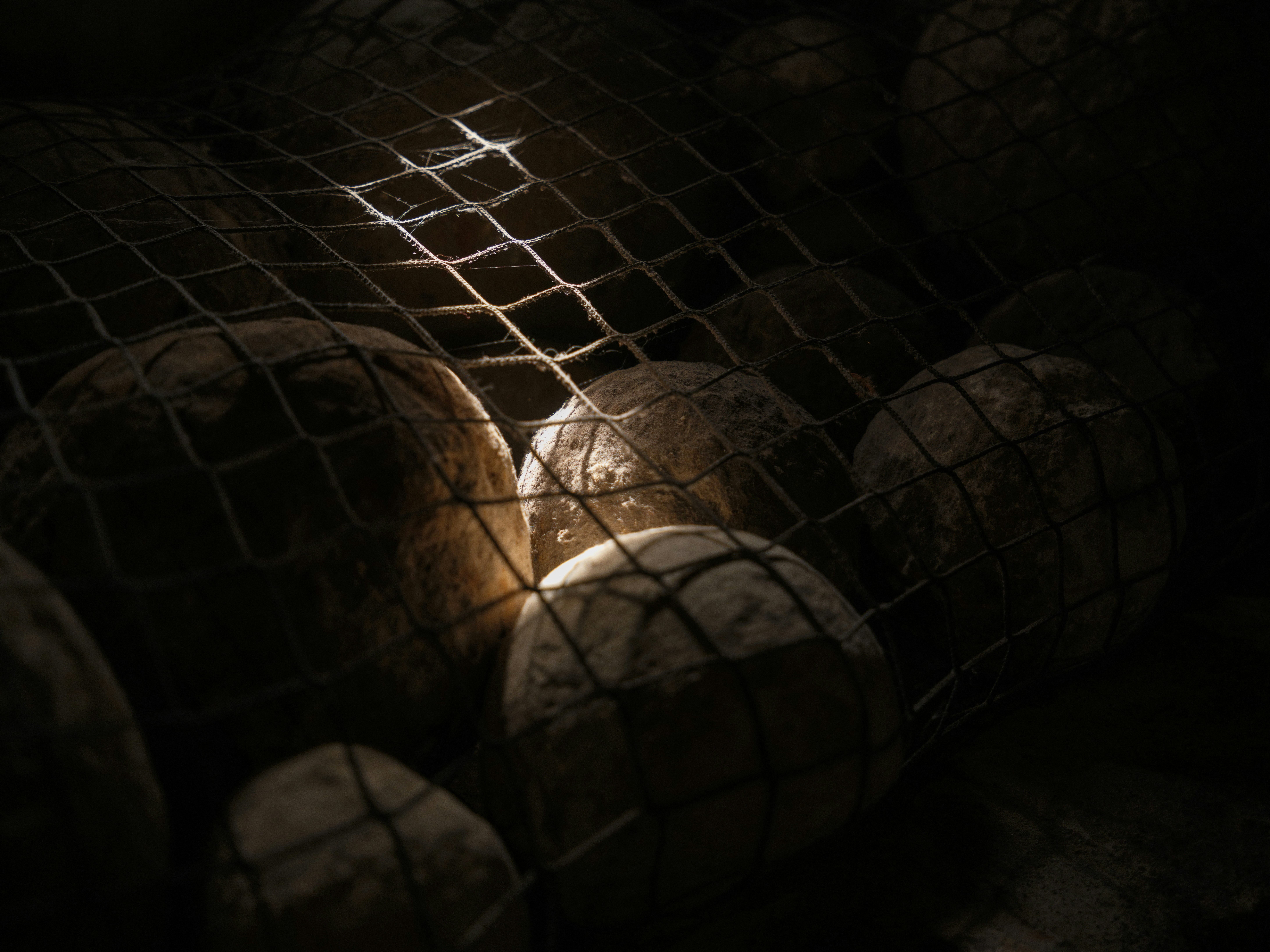 Hidden Light: Echoes of the Netting over Round Stones