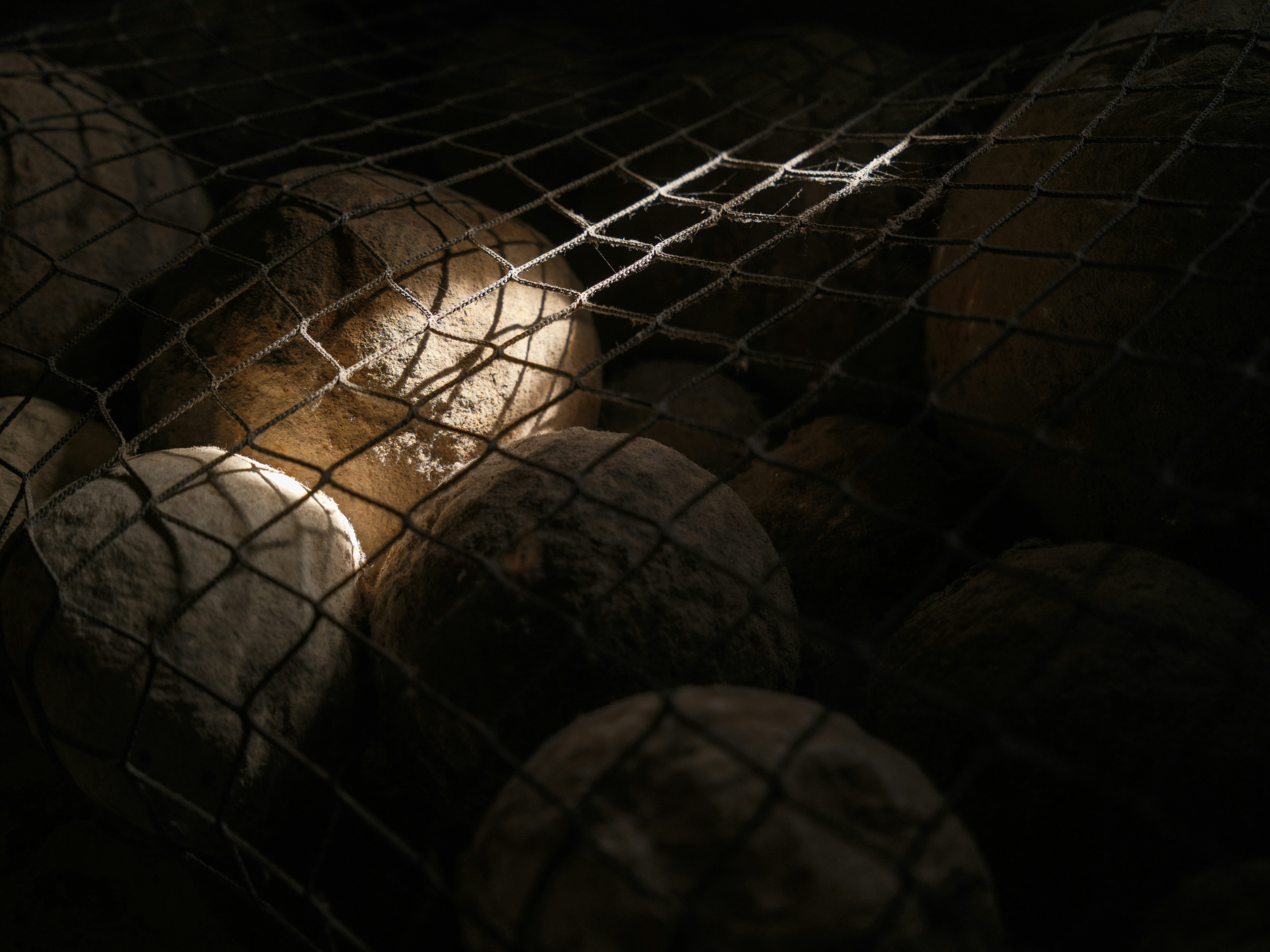 Moonlit Crates: A Glimmer on the Fishing Nets