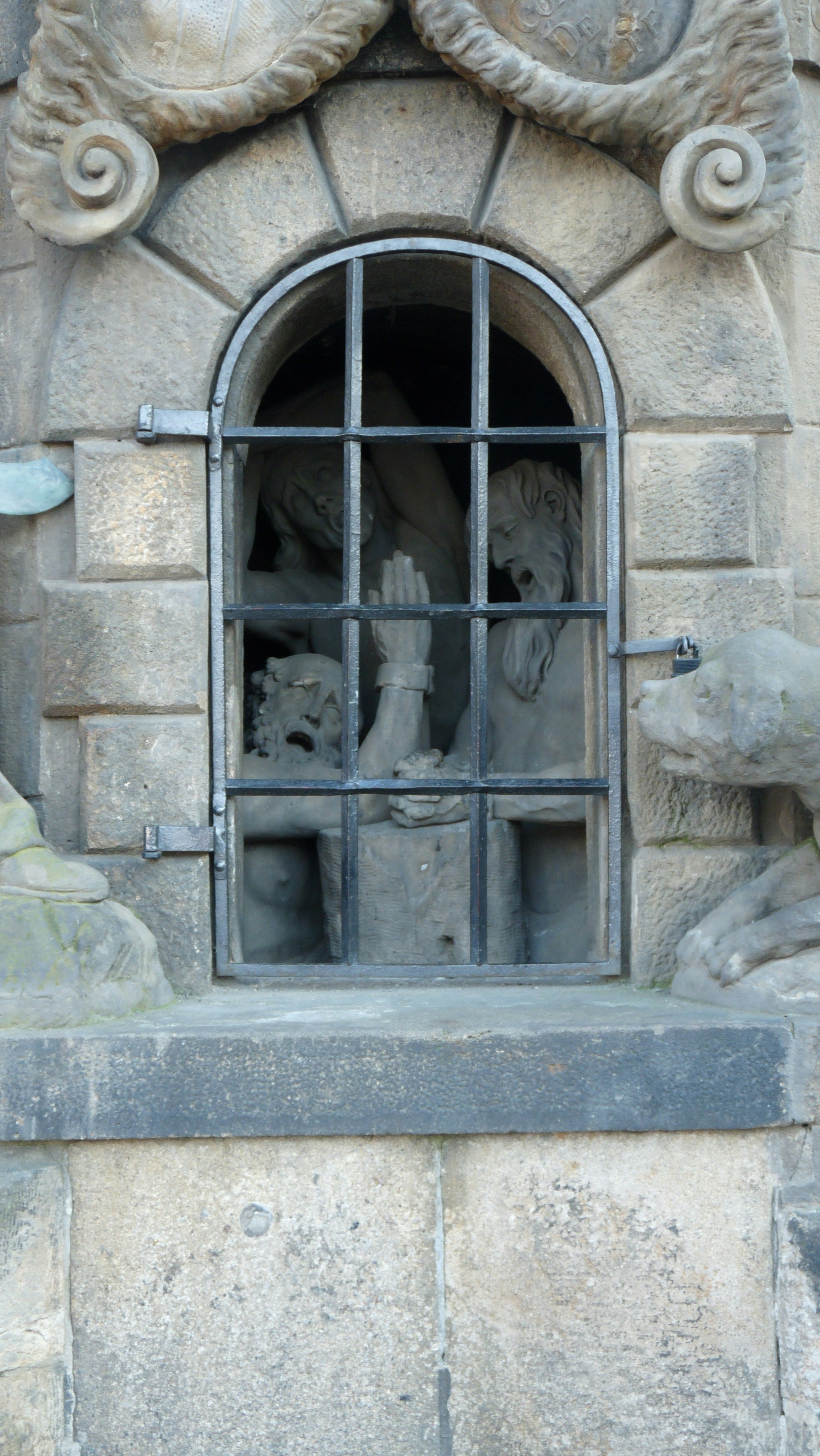 Iron-barred Window of Stone Whispers