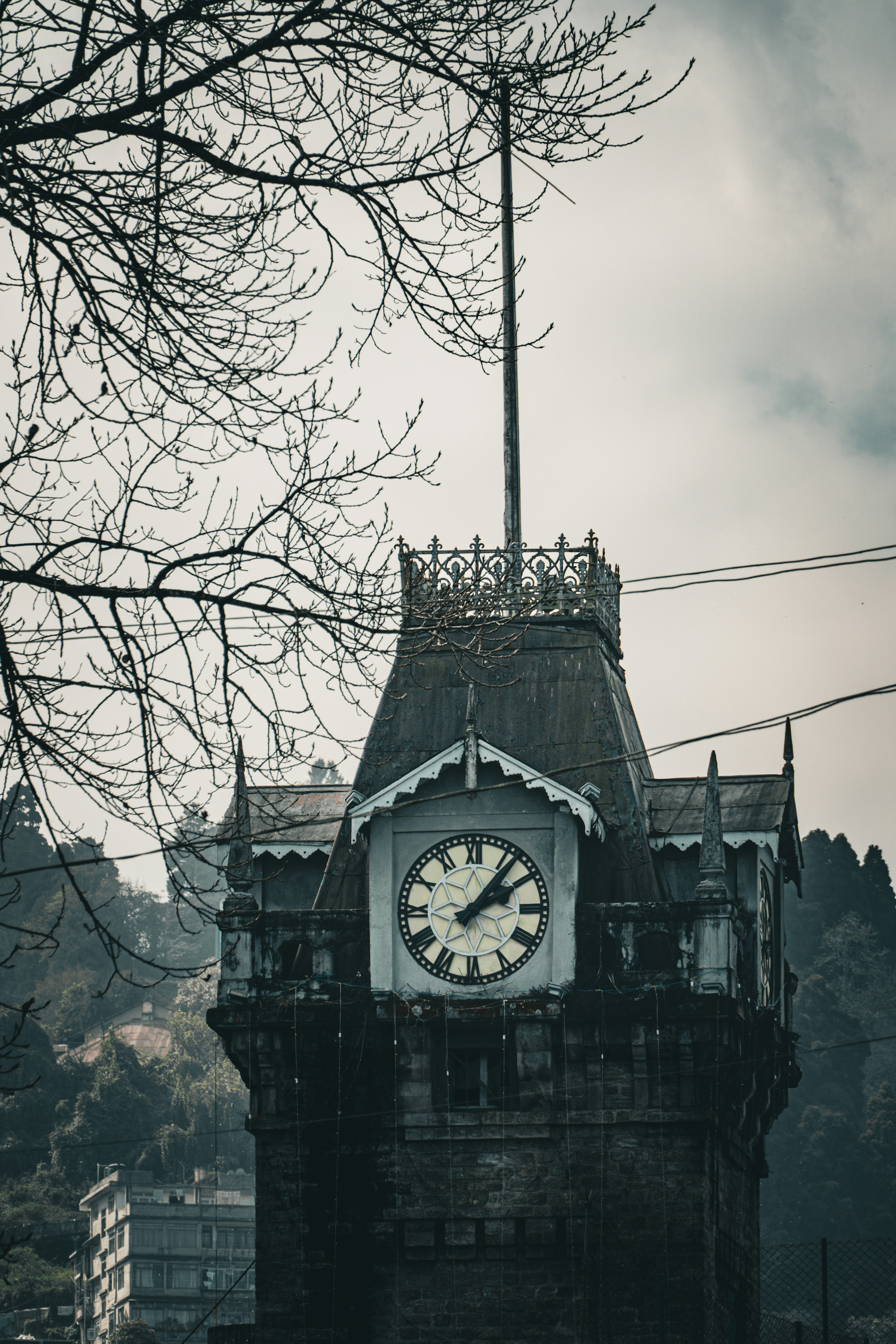 Timekeeping in a Gloom: The Weathered Clocktower