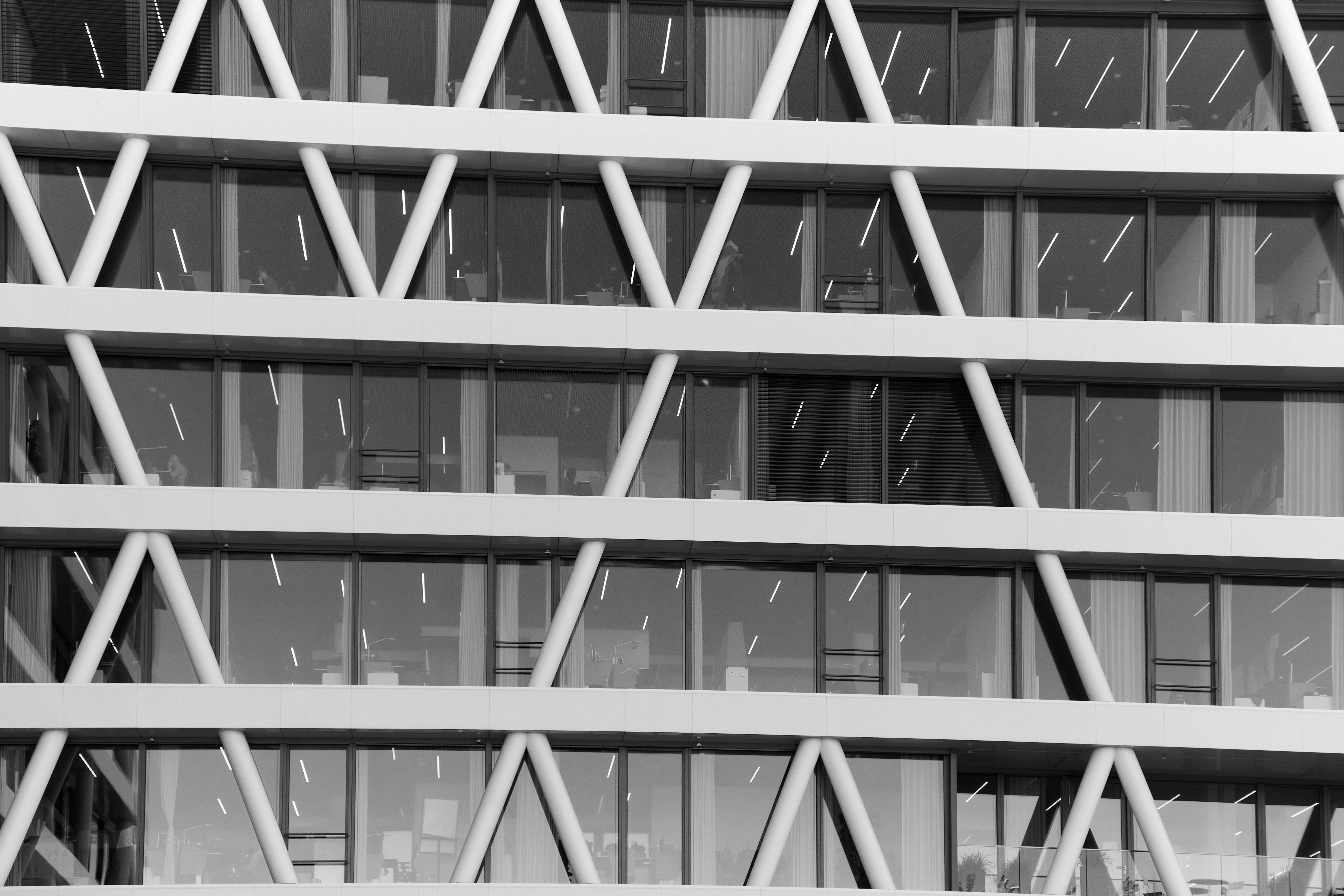 Interwoven Facade: A Gridded Dance of Architecture