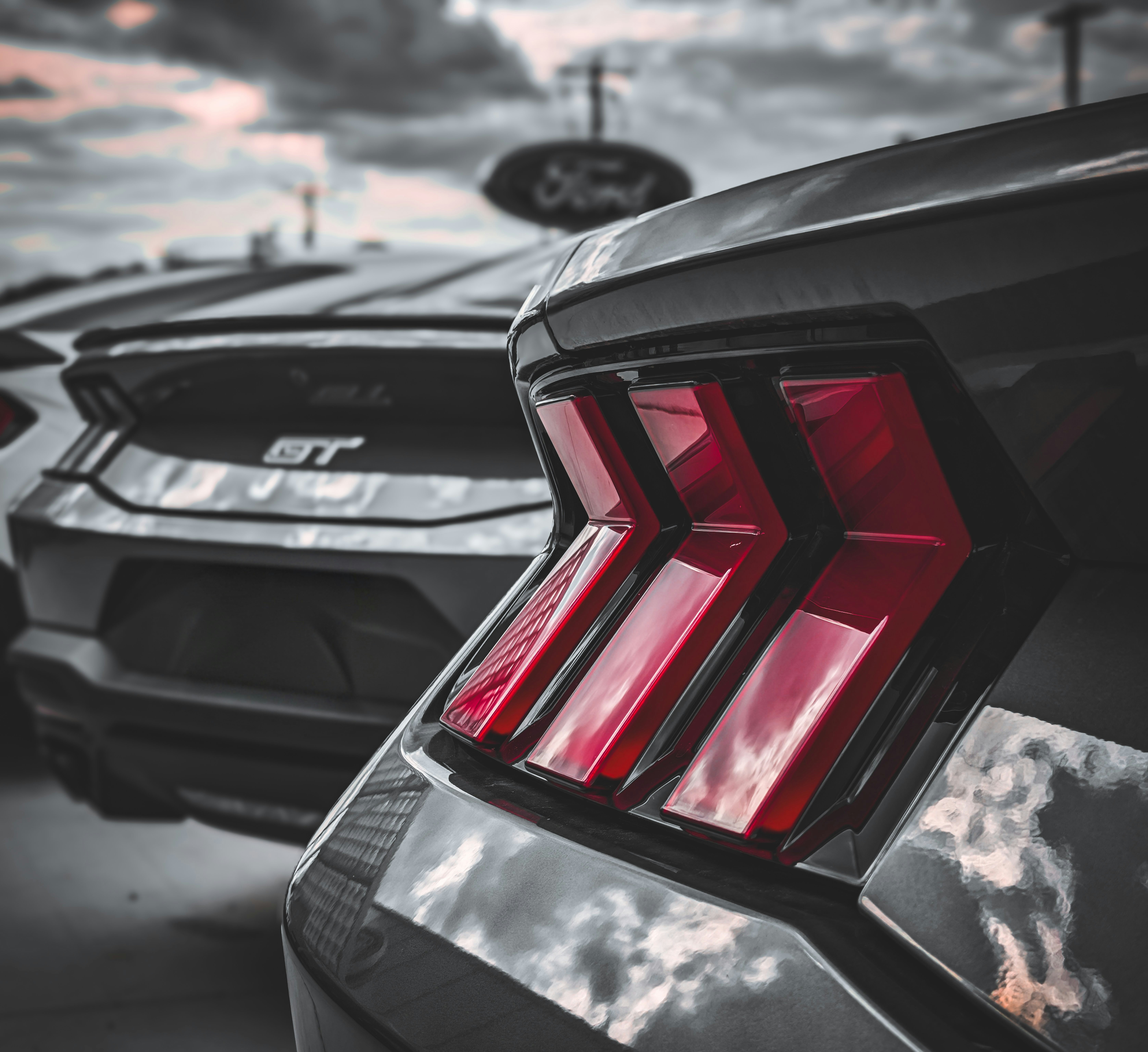 Tail Light Geometry: Precision Red in a Row