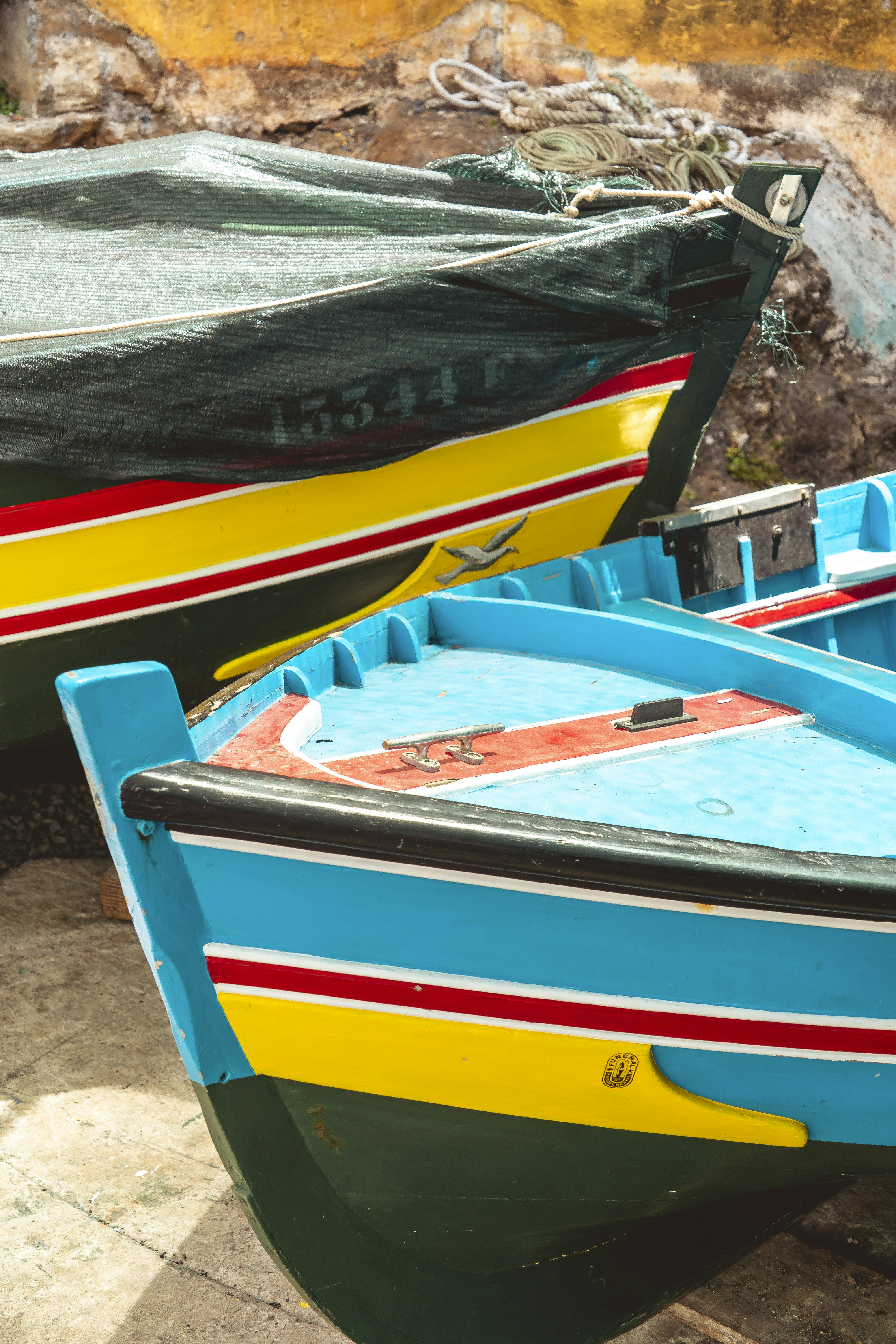 Bright Harbor Boats: A Kaleidoscope of Painted Craft at the Dock