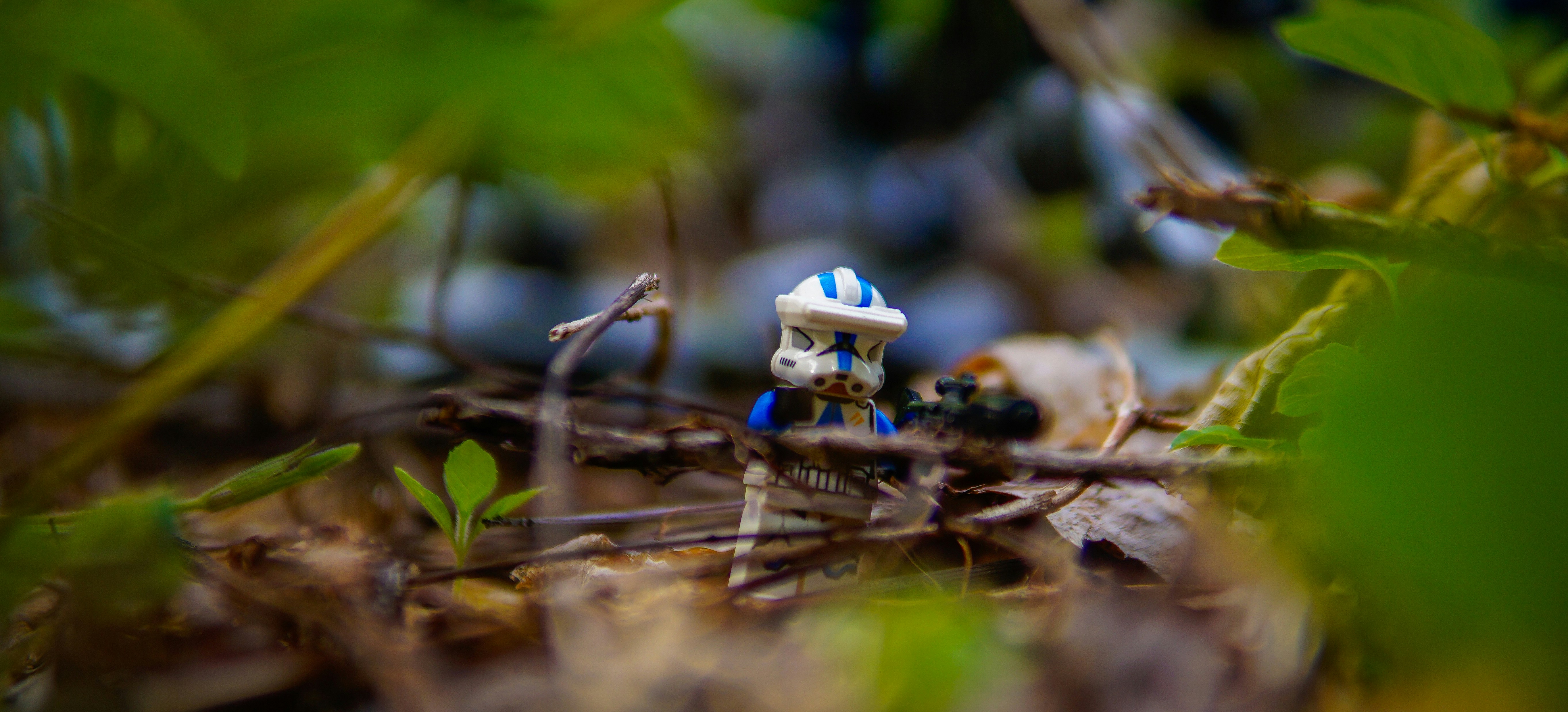 Tiny Clone Scout on a twig-stage