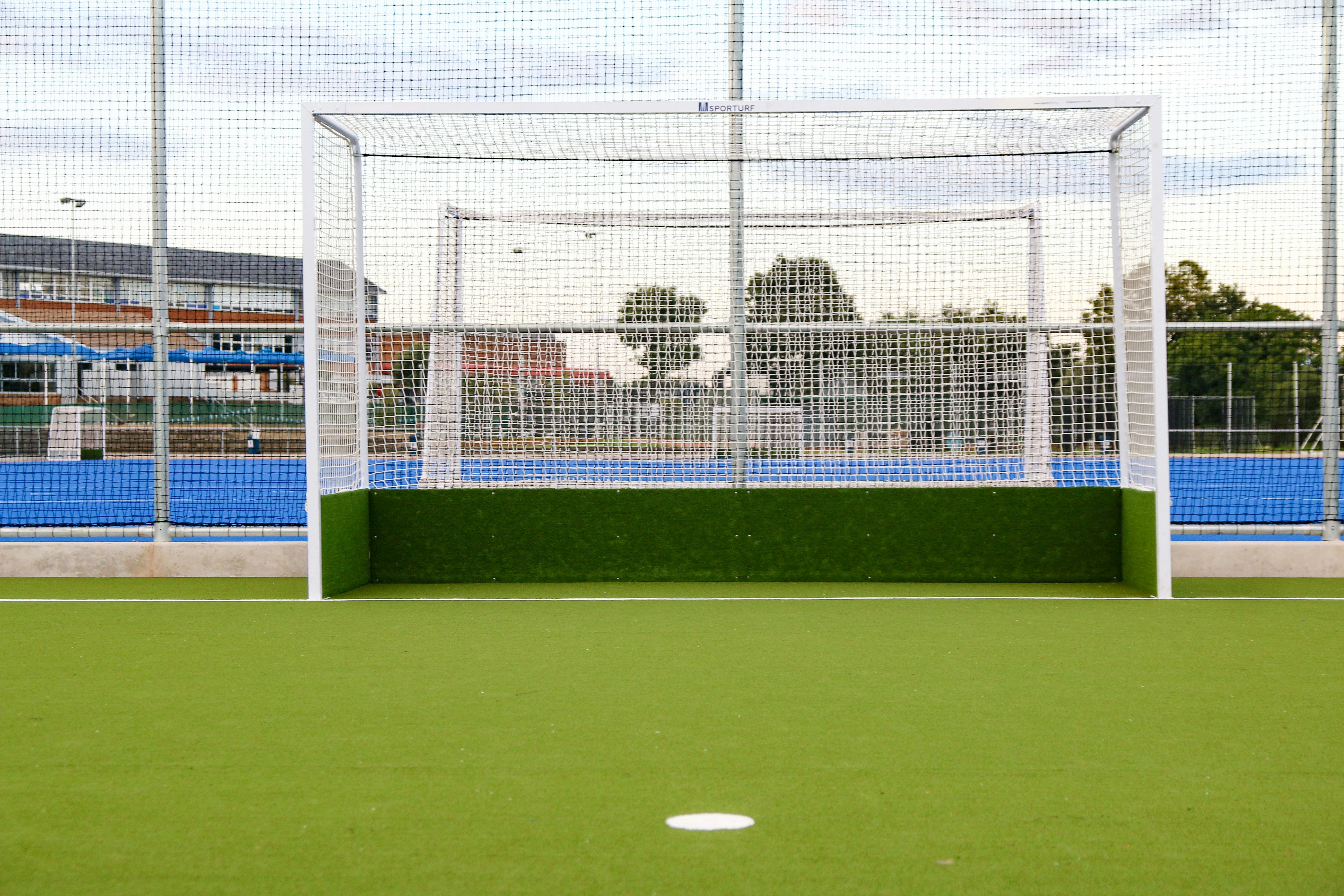 Symmetrical Goalpost on an Empty Turf