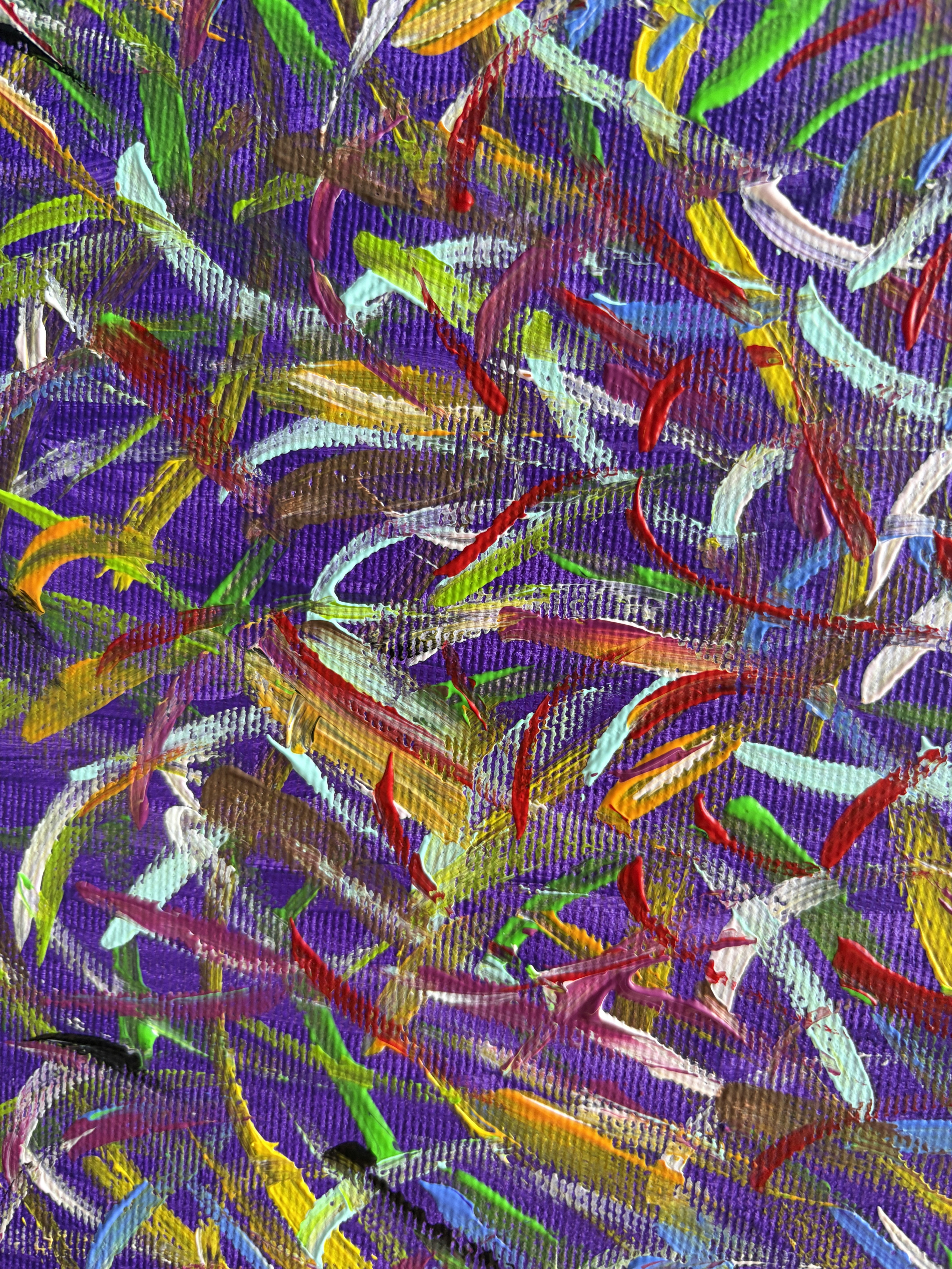 Vibrant Confetti of Color: An Abstract Painterly Burst