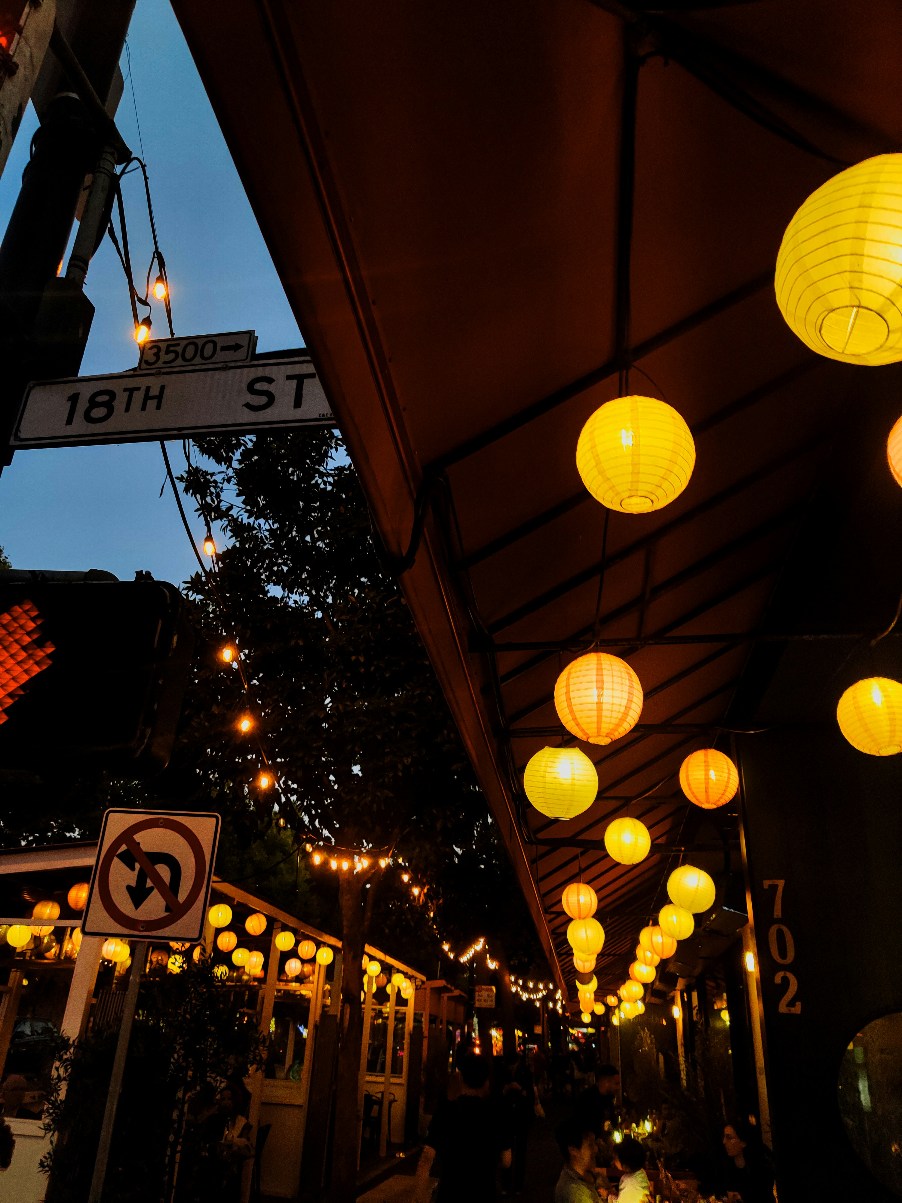 Lanterns Over a Night Market at 18th Street