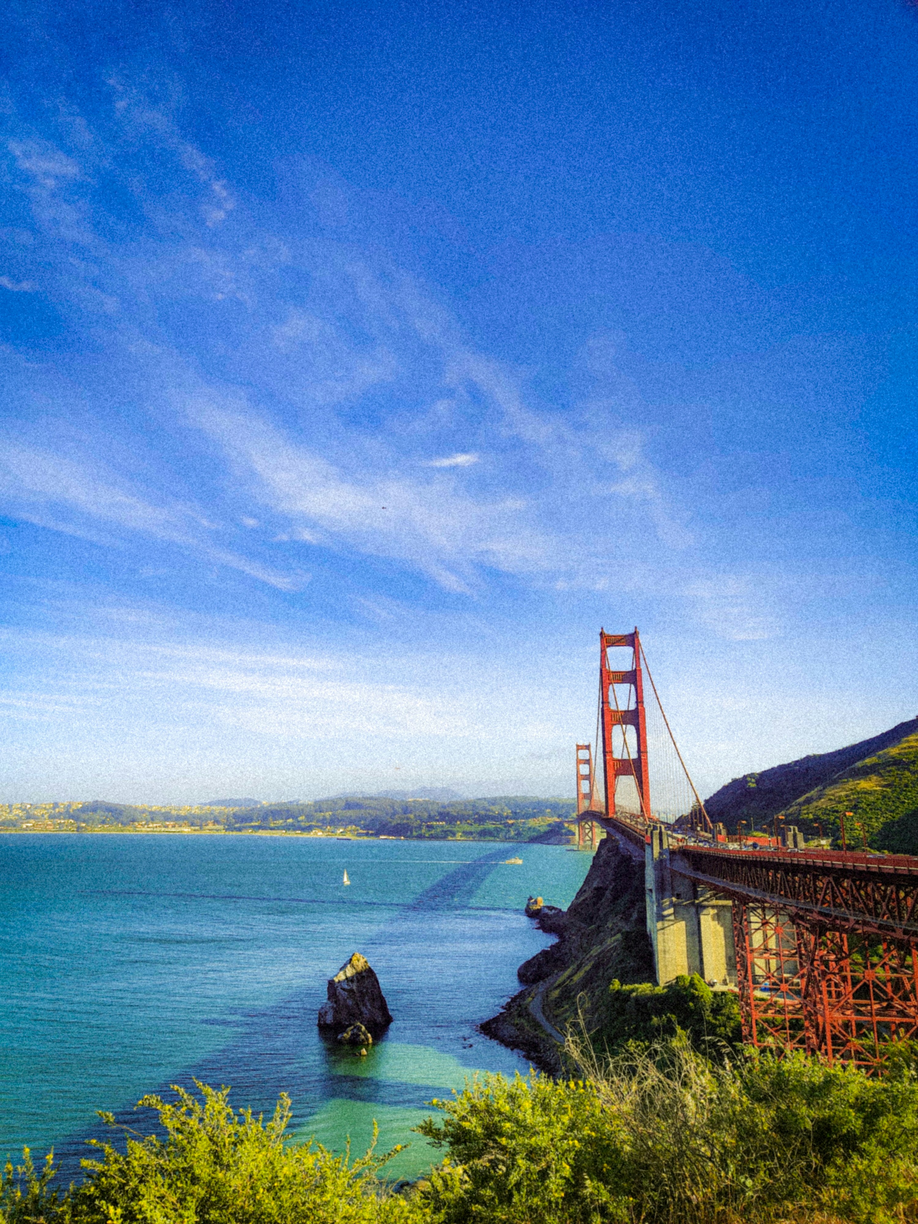 Suspended Span: Golden Gate Across Gentle Blue