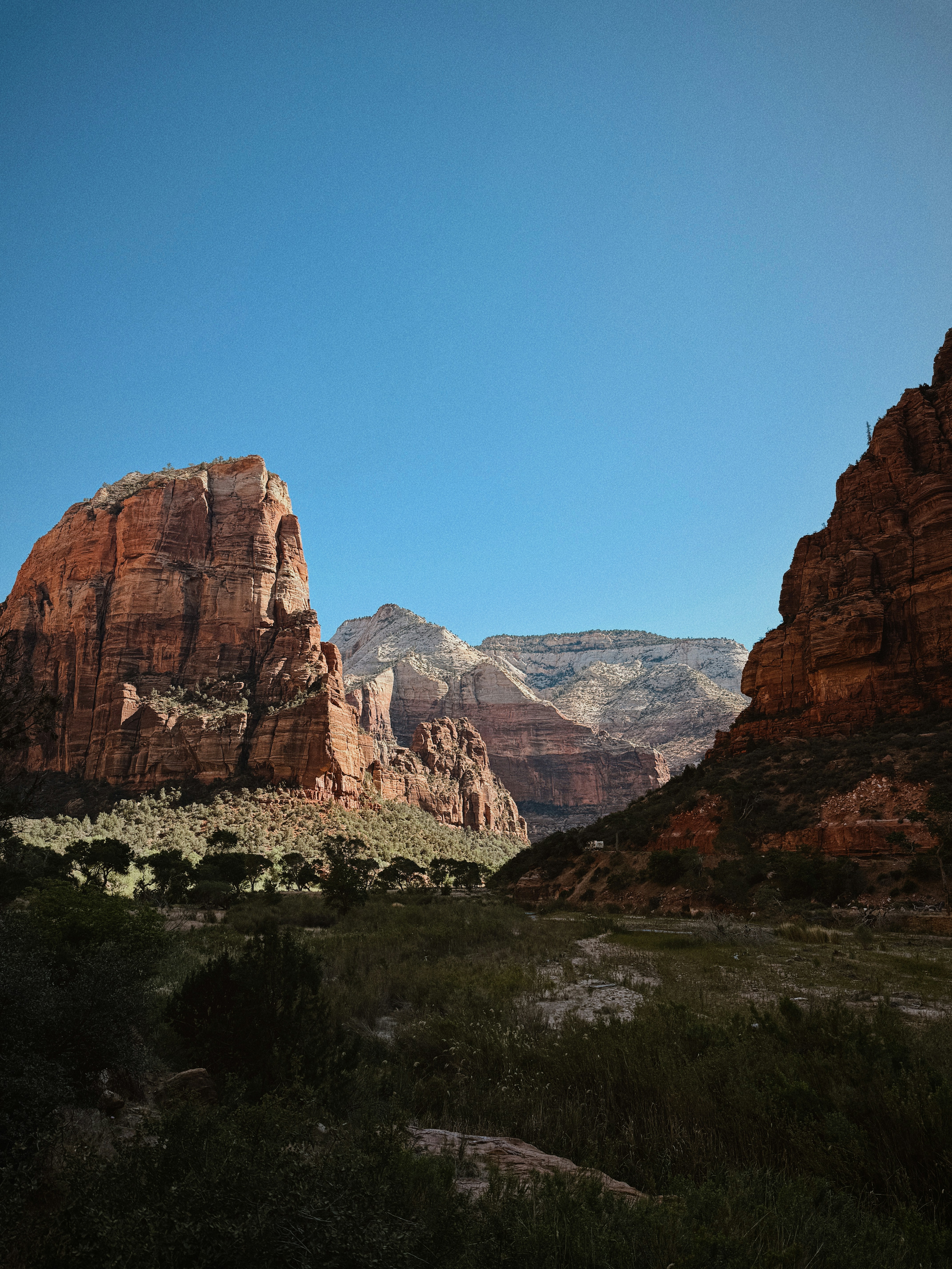 Giant Canyon Monoliths Under a Cerulean Sky