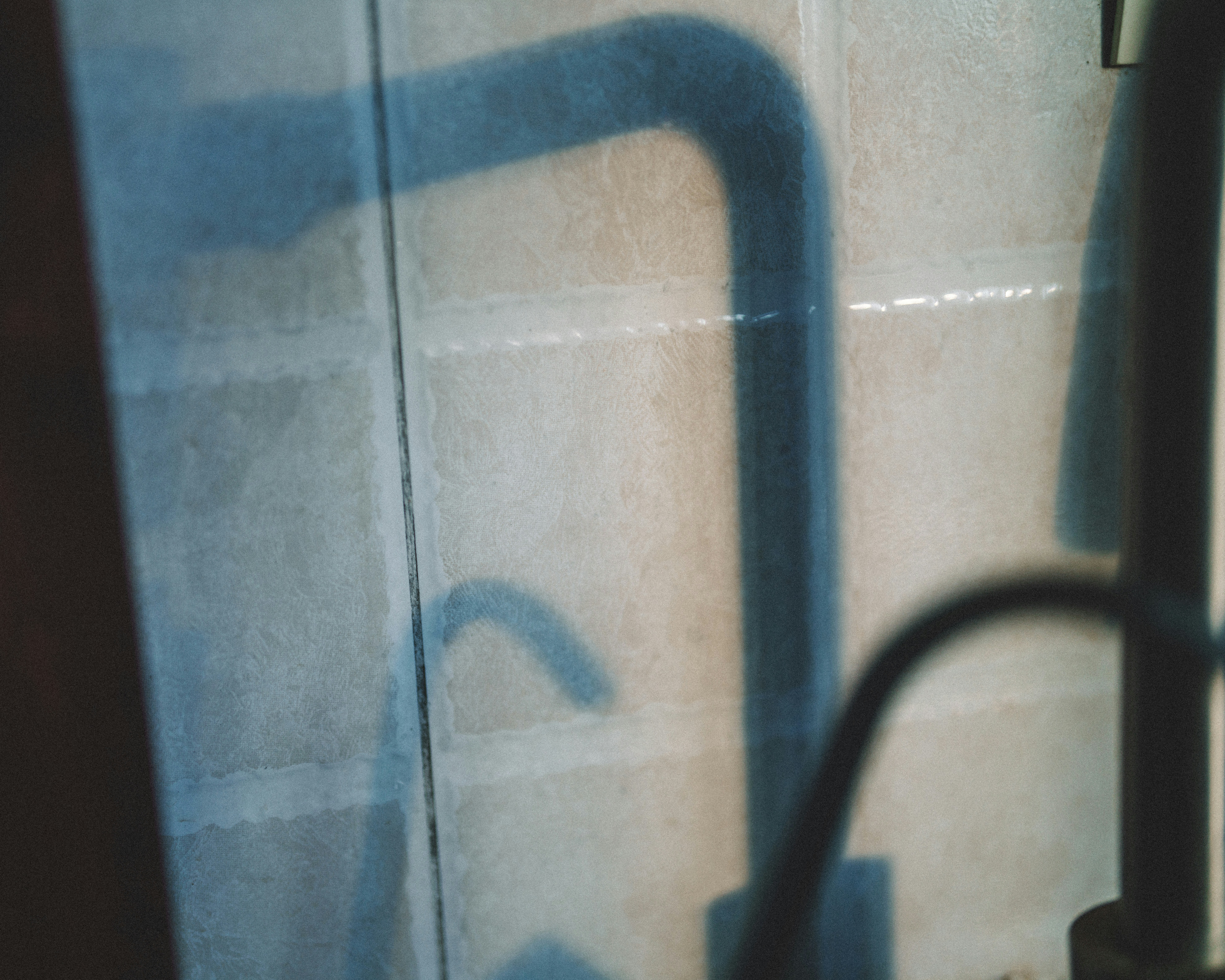 Shadowed Cables and Glass: Abstract Studio Reflections