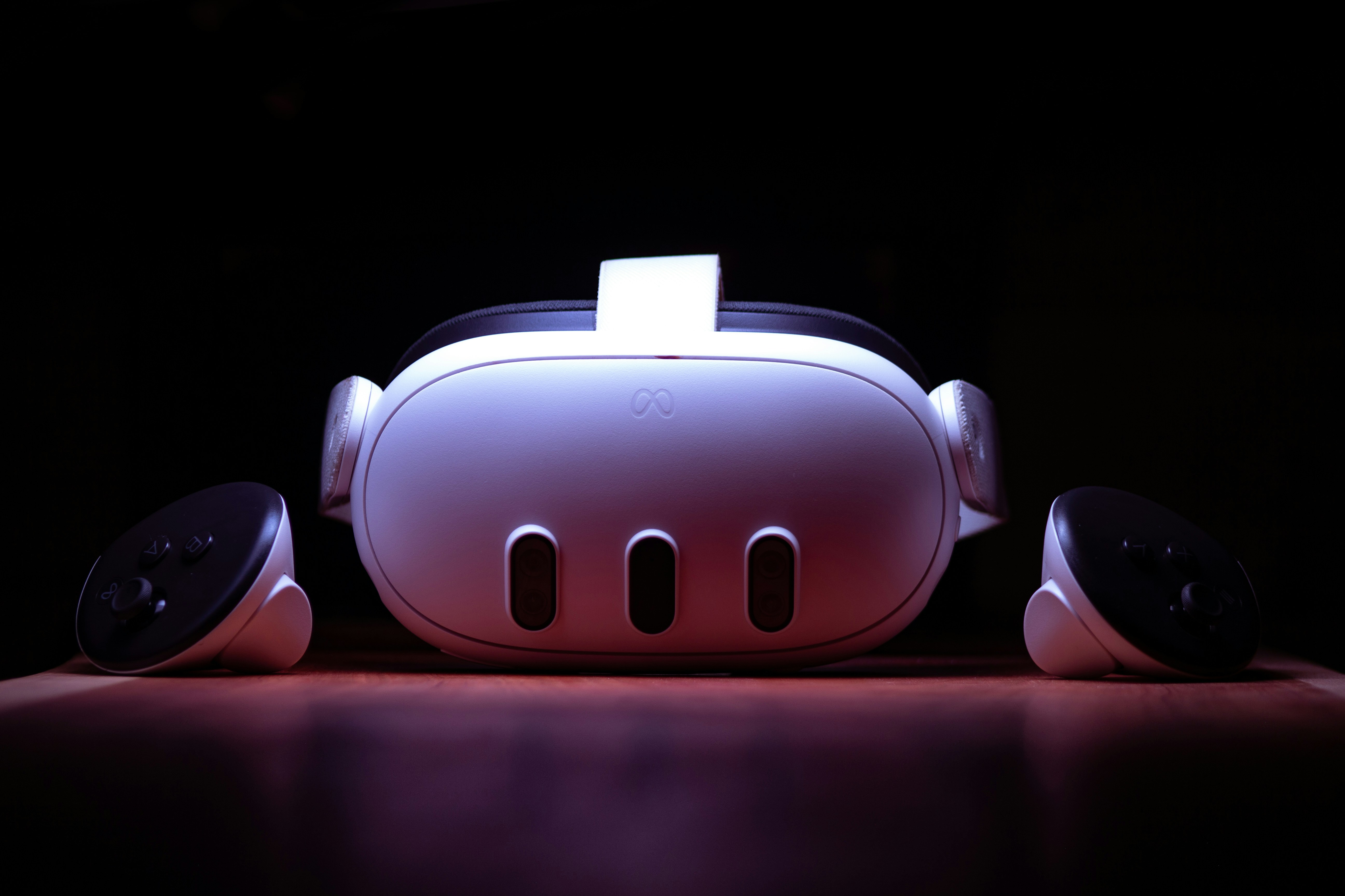 Virtual Reality Portal: The Centerpiece of a Dimly Lit Setup