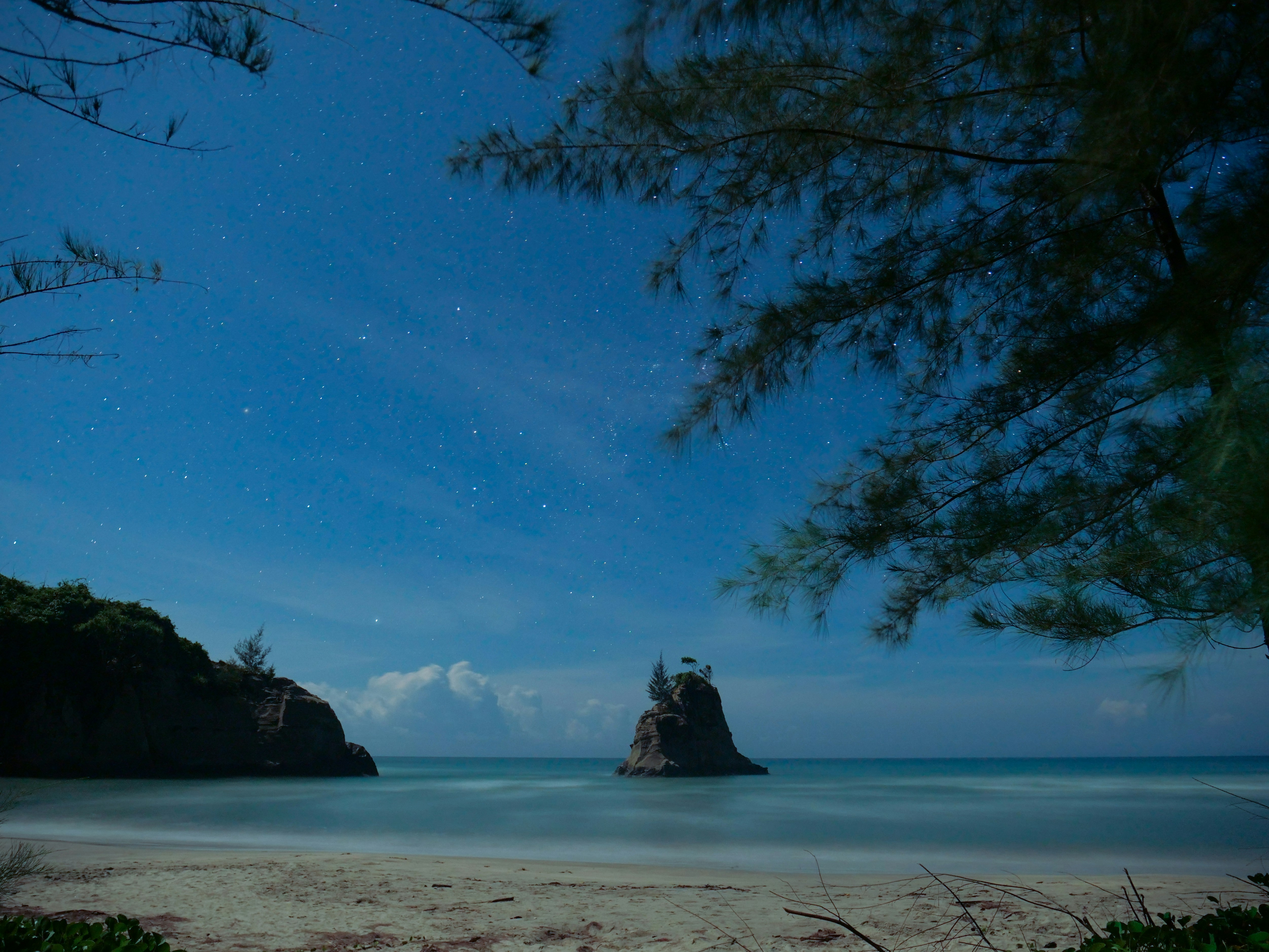 Night Sky on a Secluded Seashore