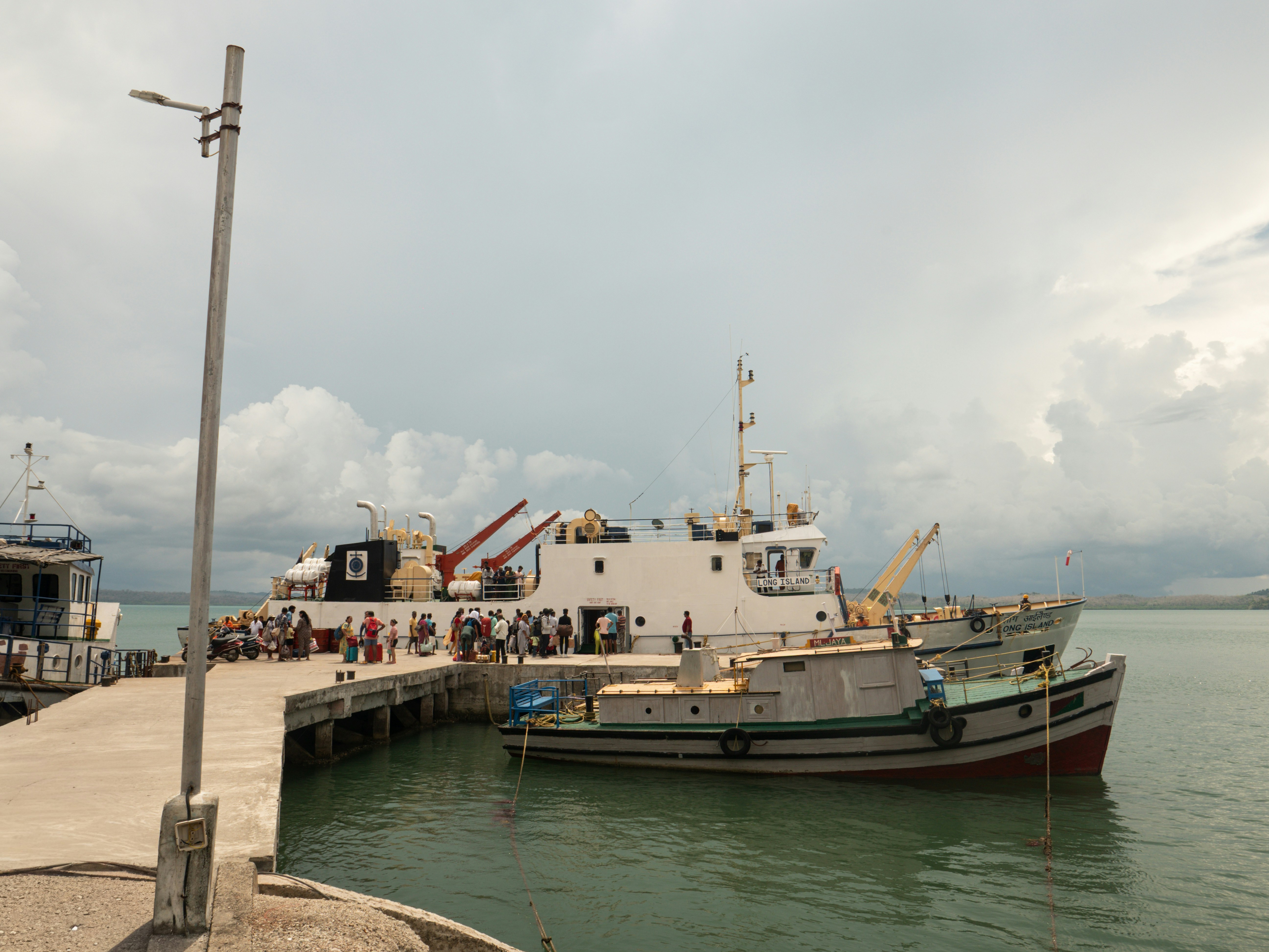 Dockside Vessel Parade at a Quiet Harbor