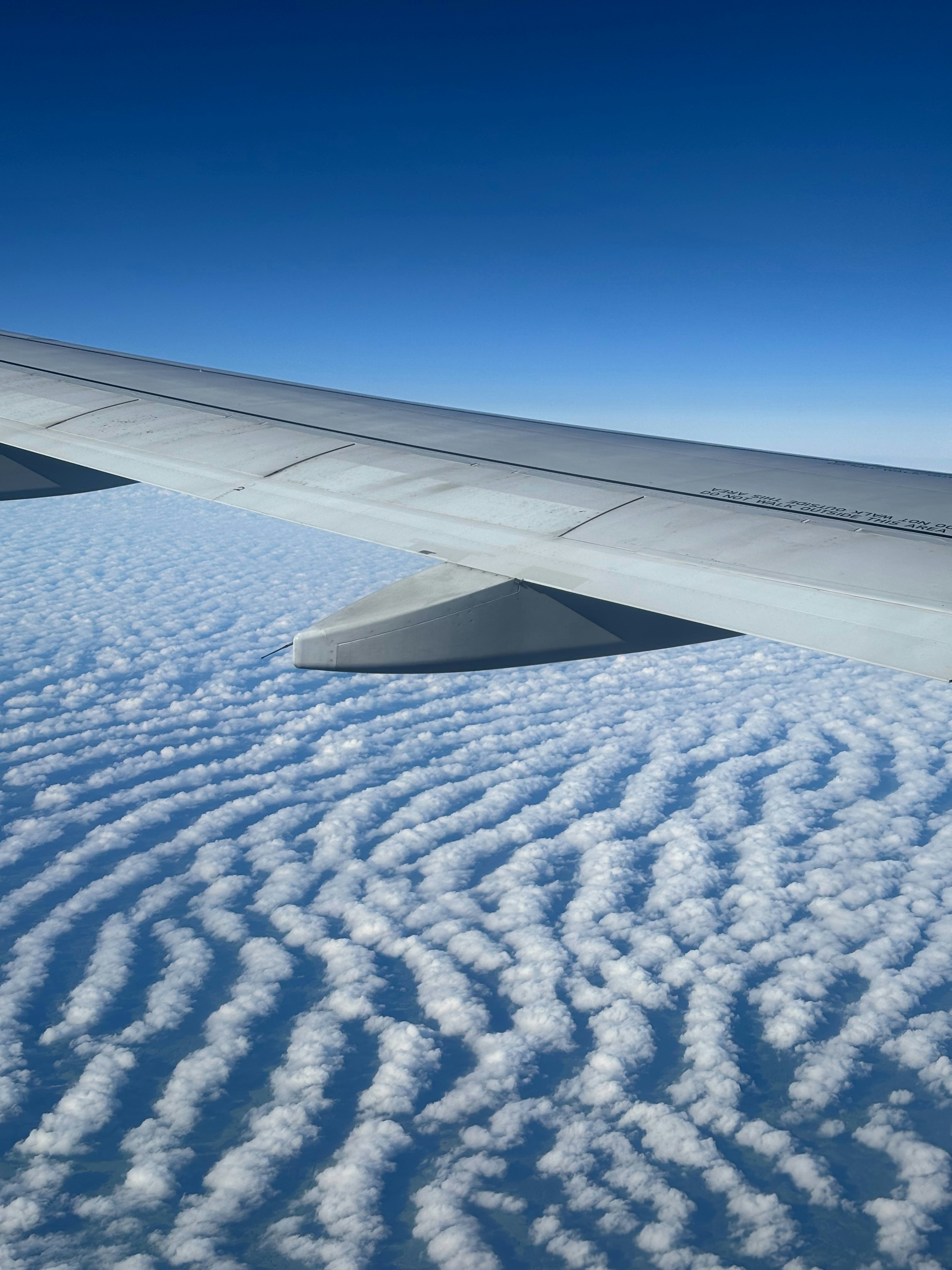 Wing Above the Clouds: An Aerial Wing Vista Over Layered Sky