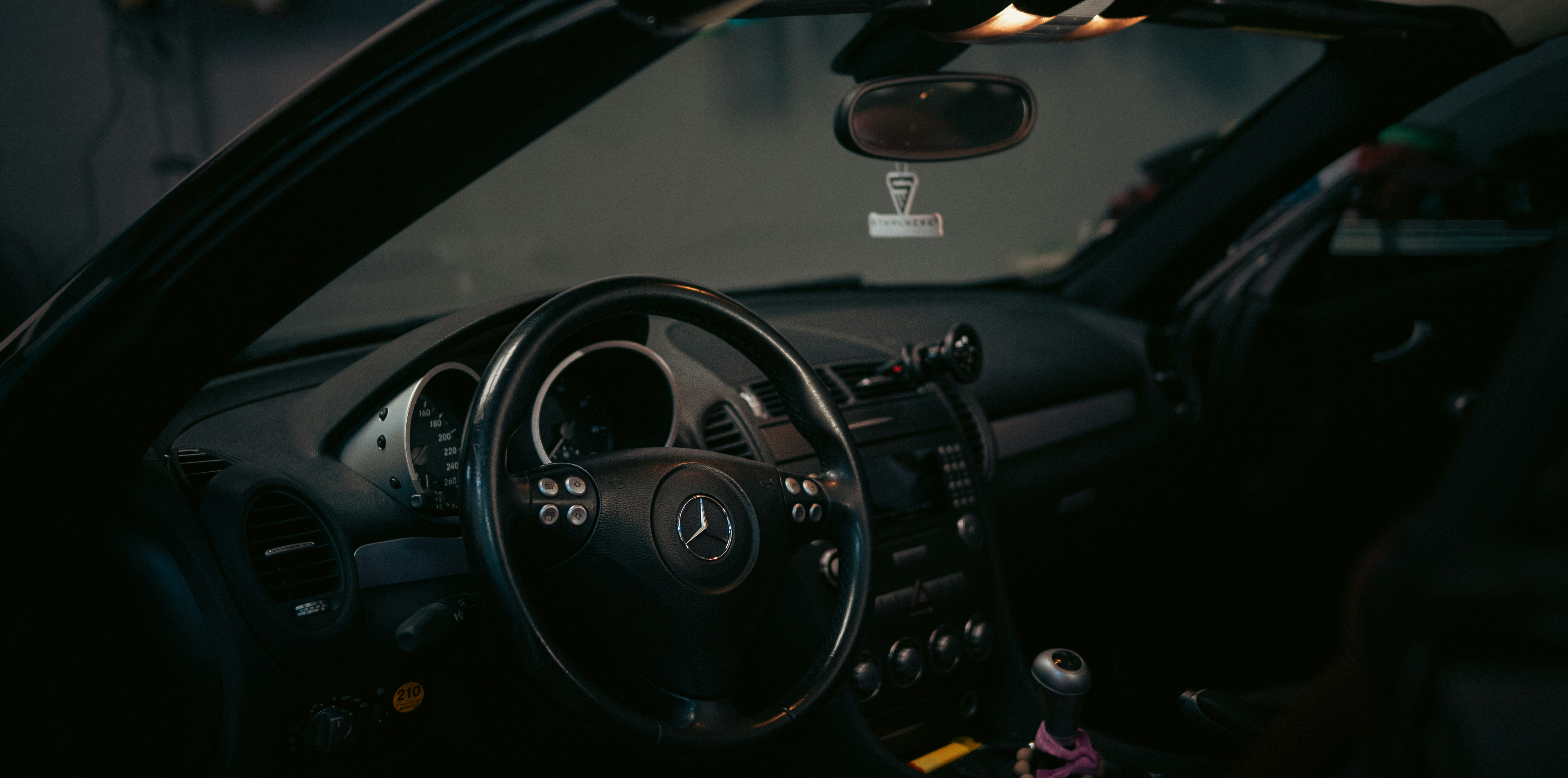 Midnight Mercedes: Interior Calm in Low Light
