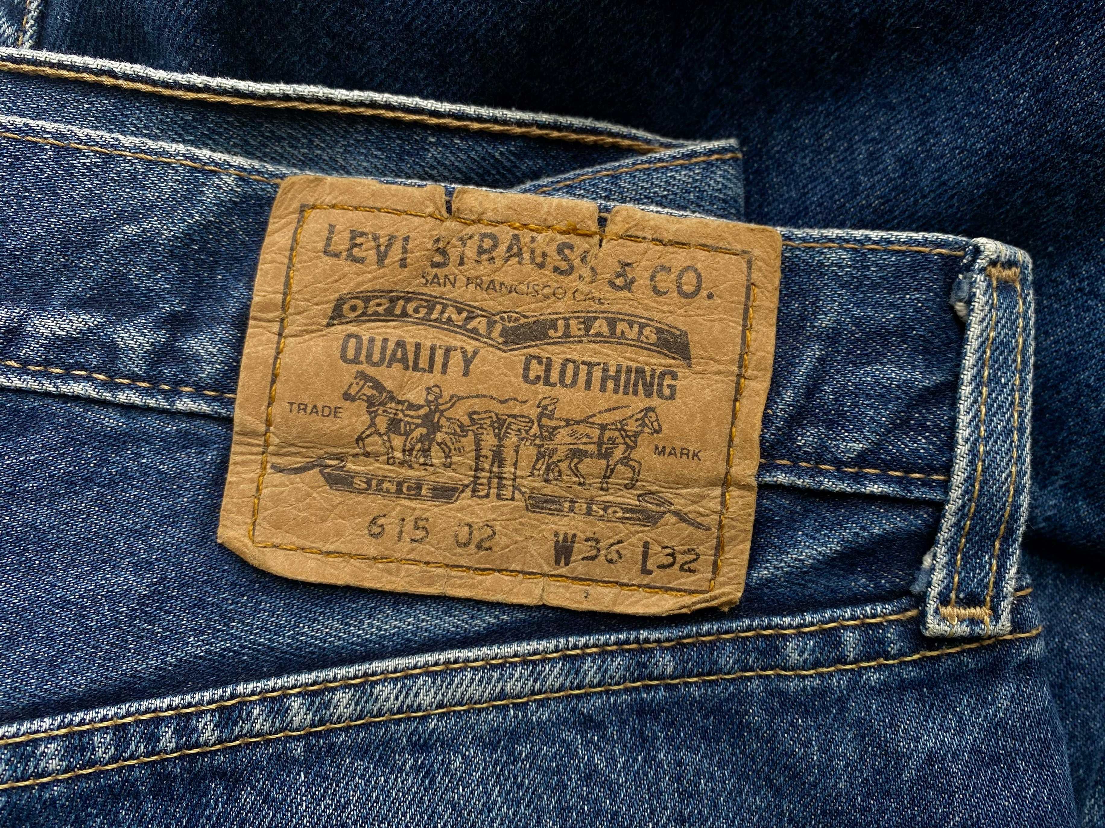 Leather Patch on Denim: Levi's Brand Heritage on Back Pocket