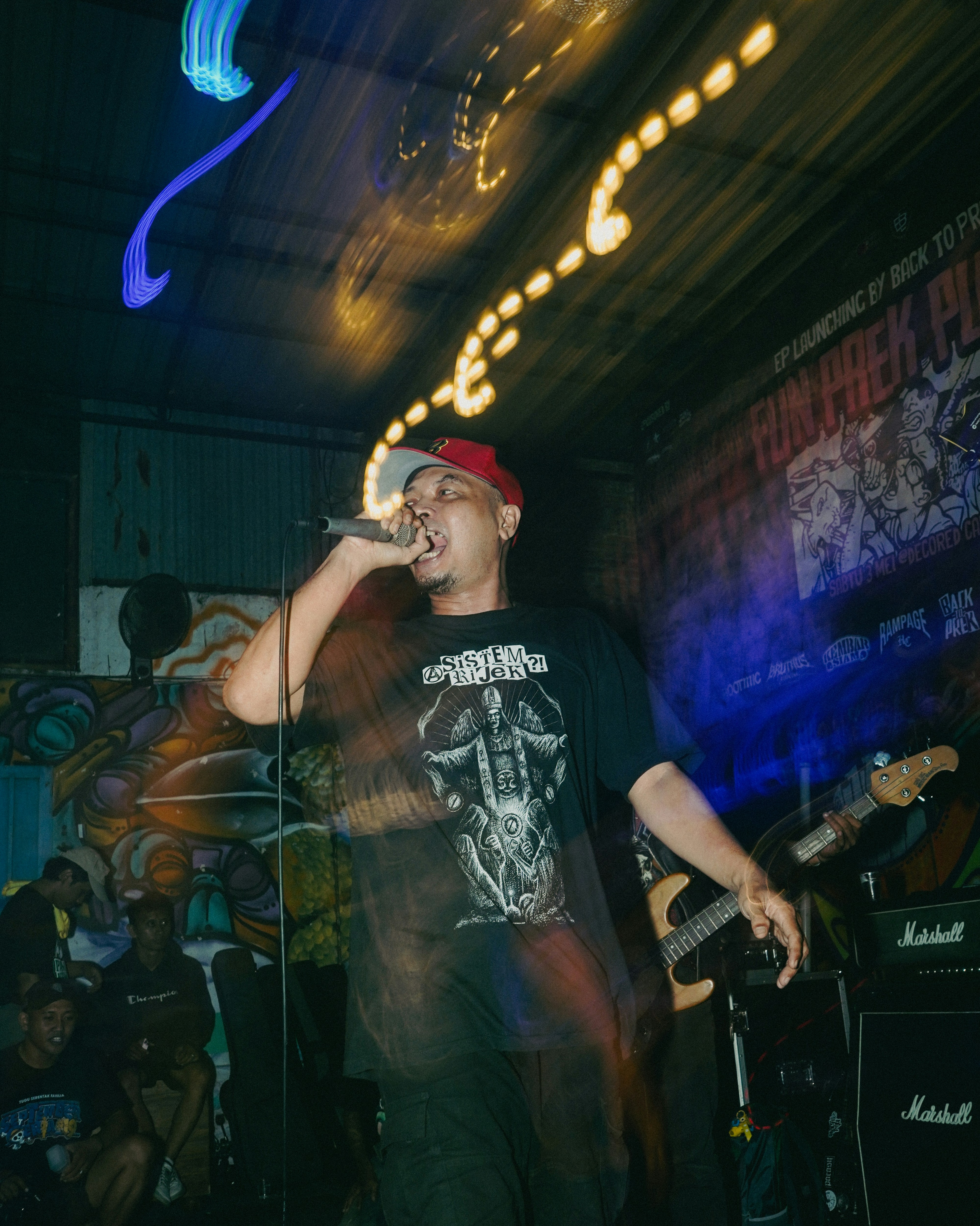 Midnight Mic: Street-Videographer's Pulse in Neon Graffiti