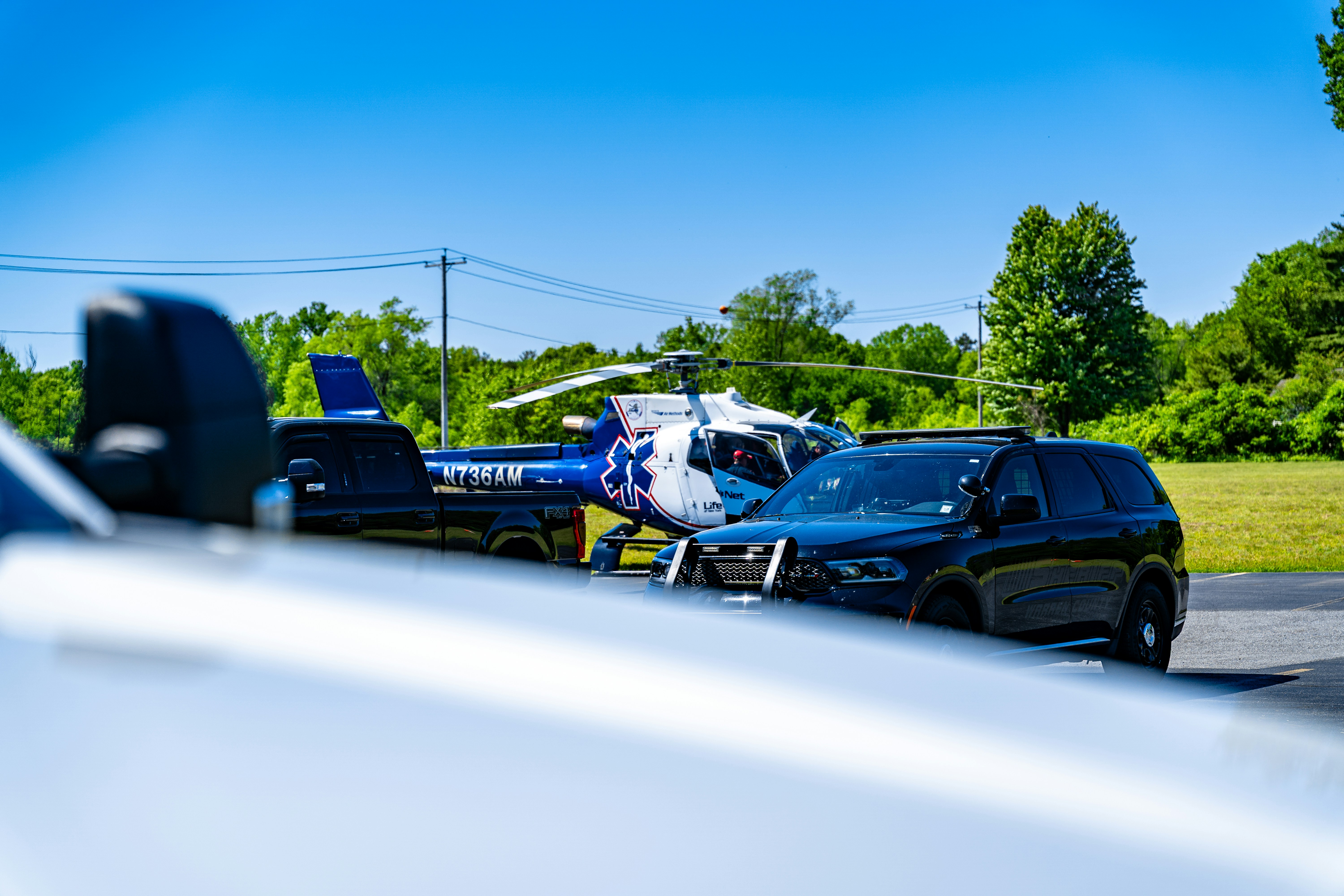 Helicopter on the Field: A Quiet Tarmac Rendezvous