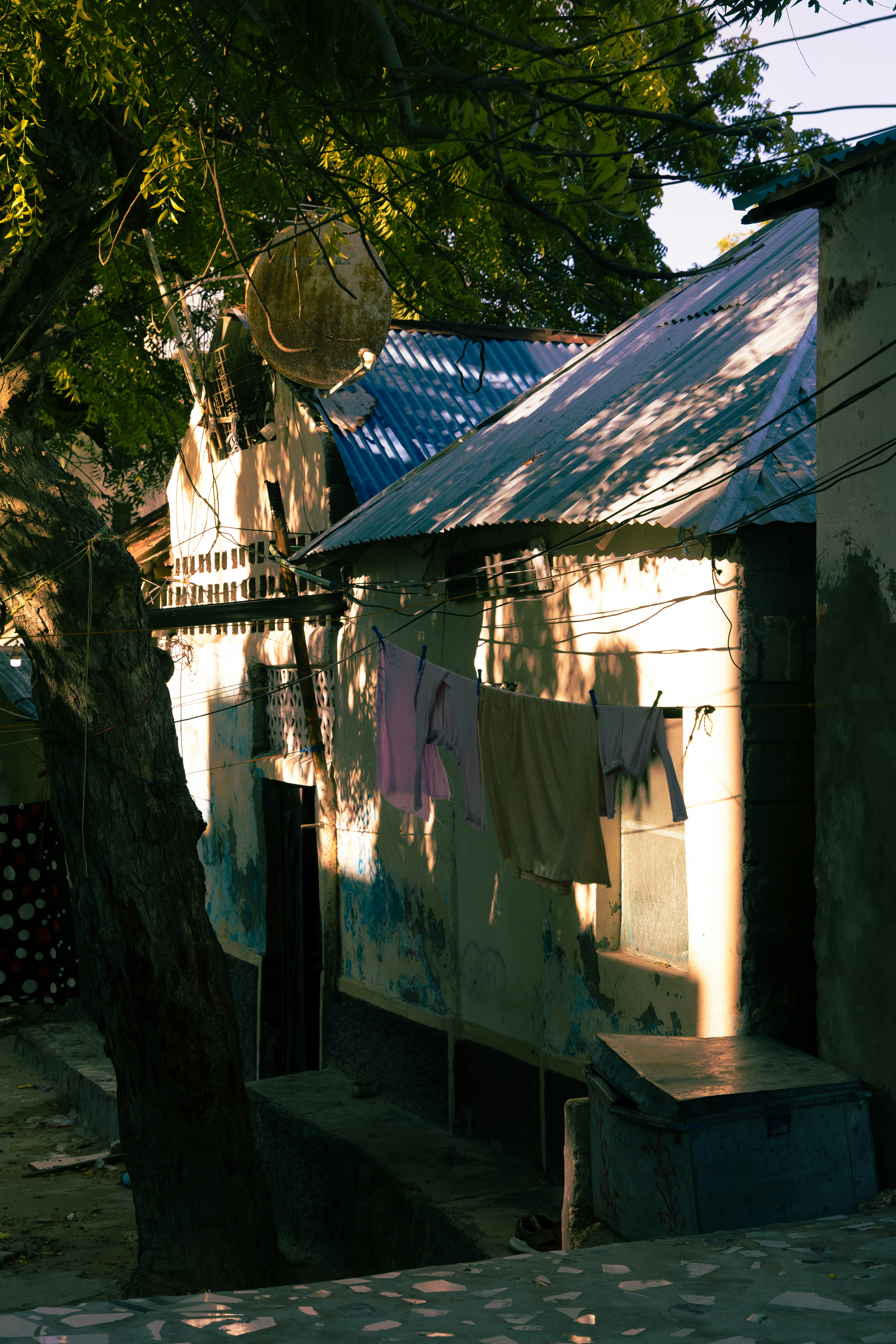Whispering Laundry Between Sunlit Walls