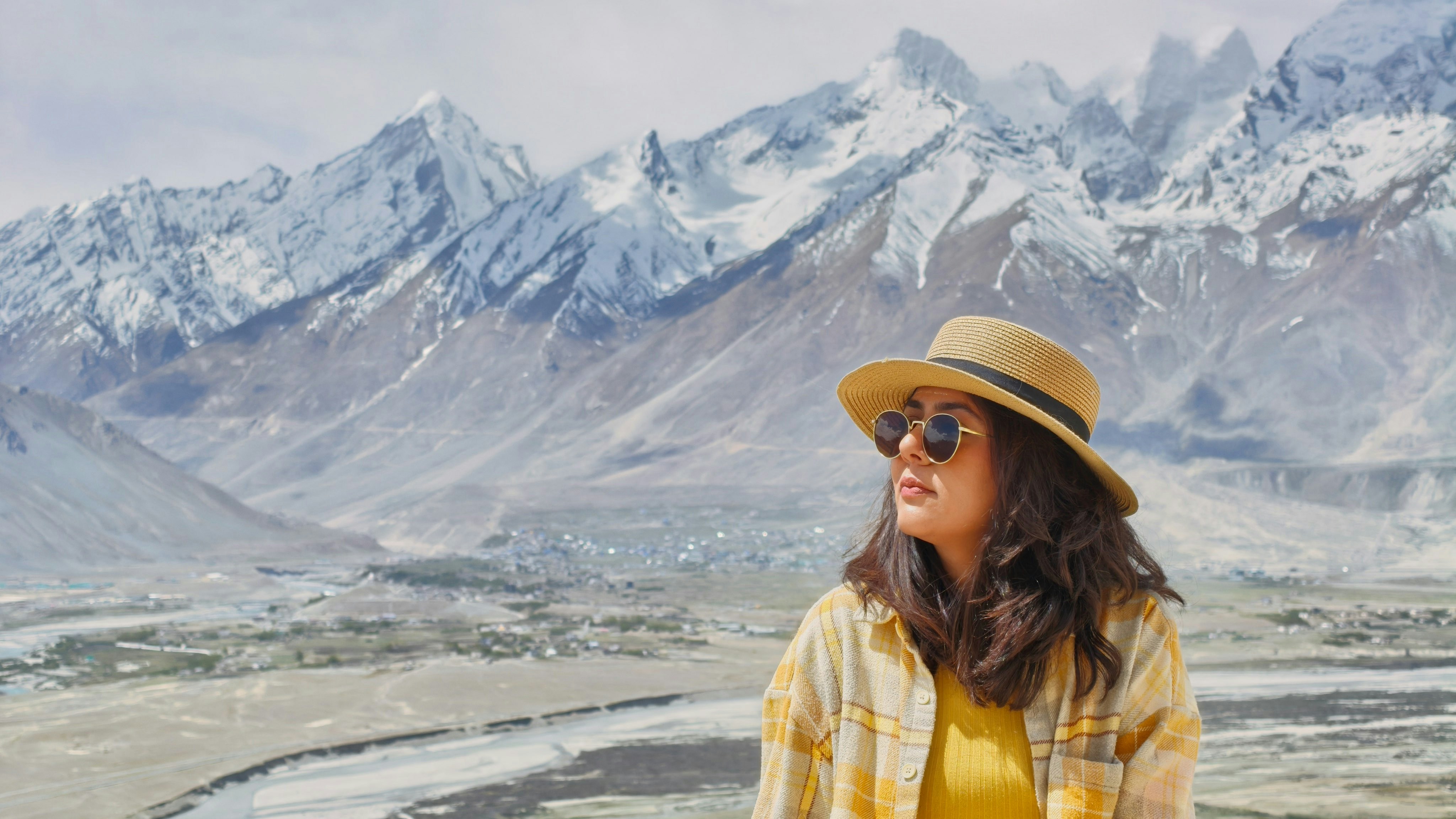 Golden Hour Wanderer: Eyed Under a Panamaran Hat