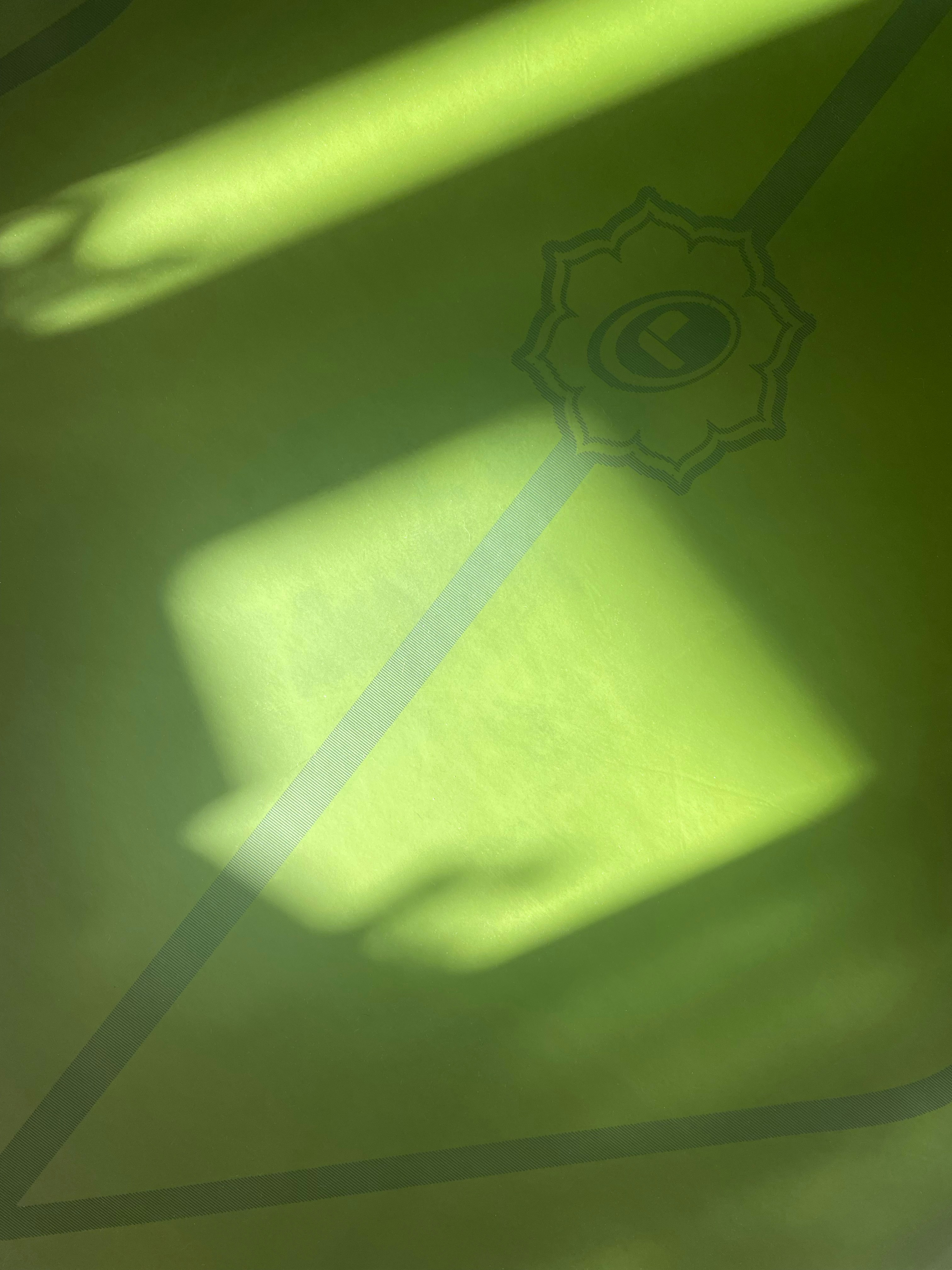 Hidden Badge on a Lime Surface