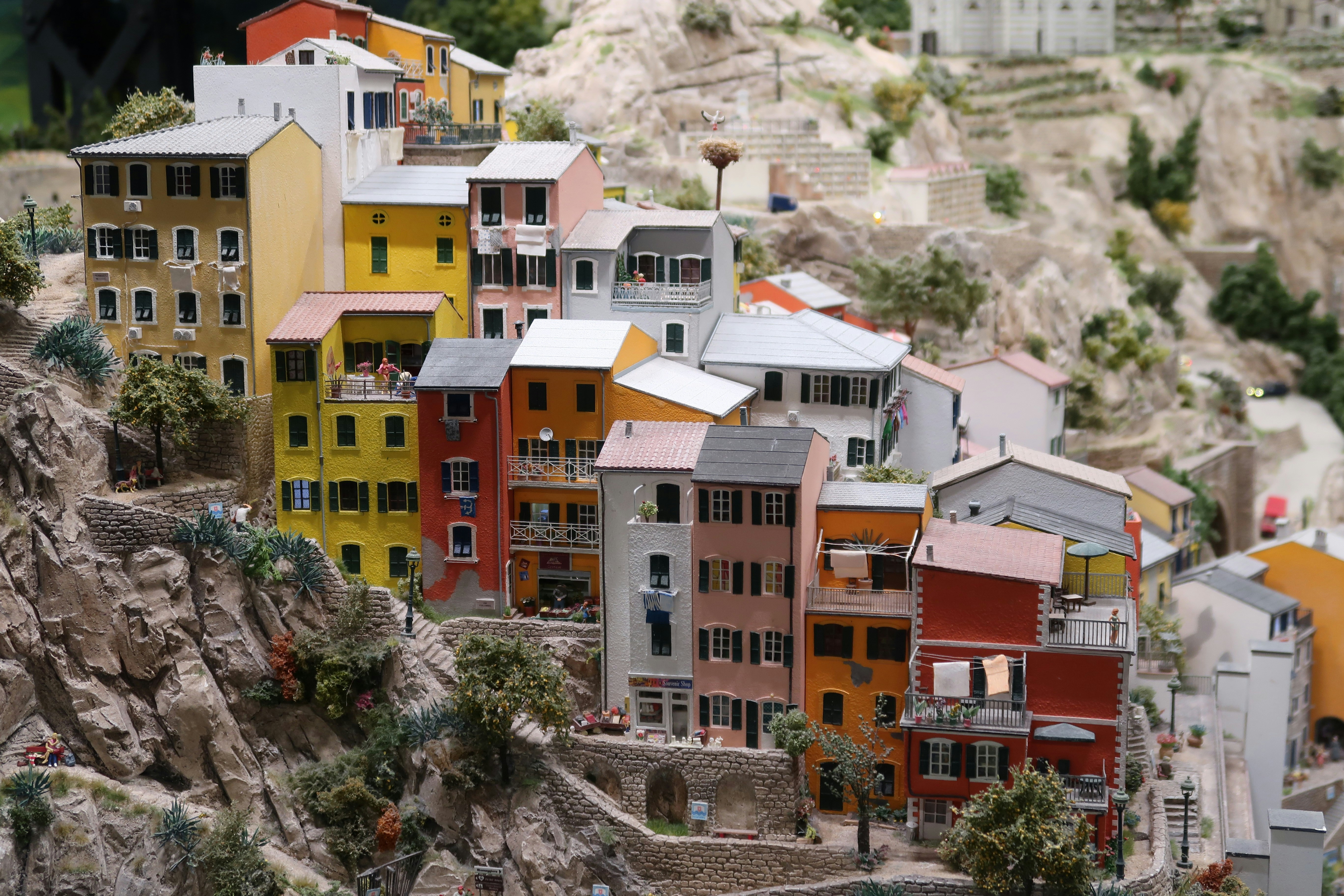Candy-Colored Village Clinging to the Rocks