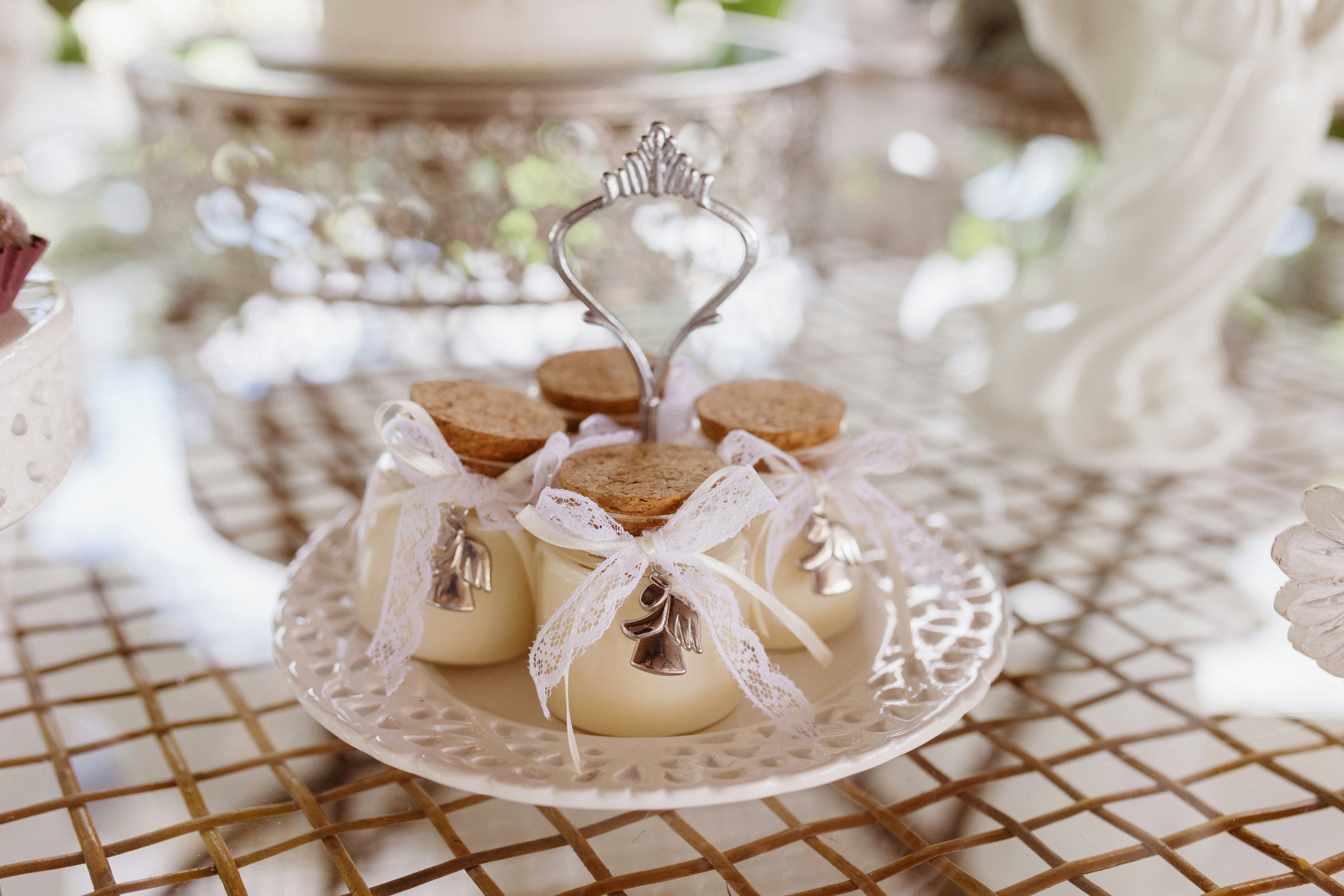 Miniature Chalice Cakes on Lace Dome