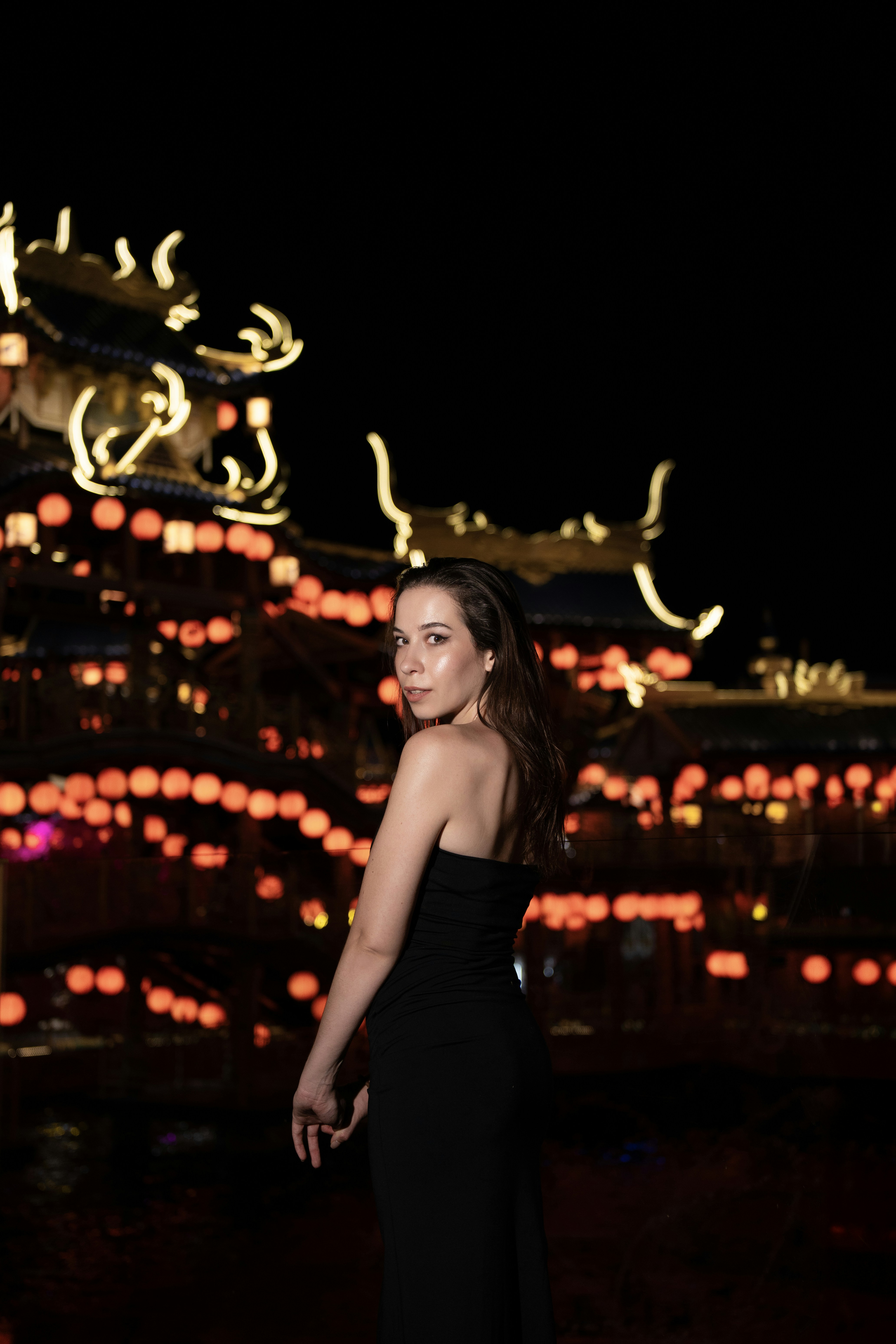 Midnight Portrait by Lantern Glow