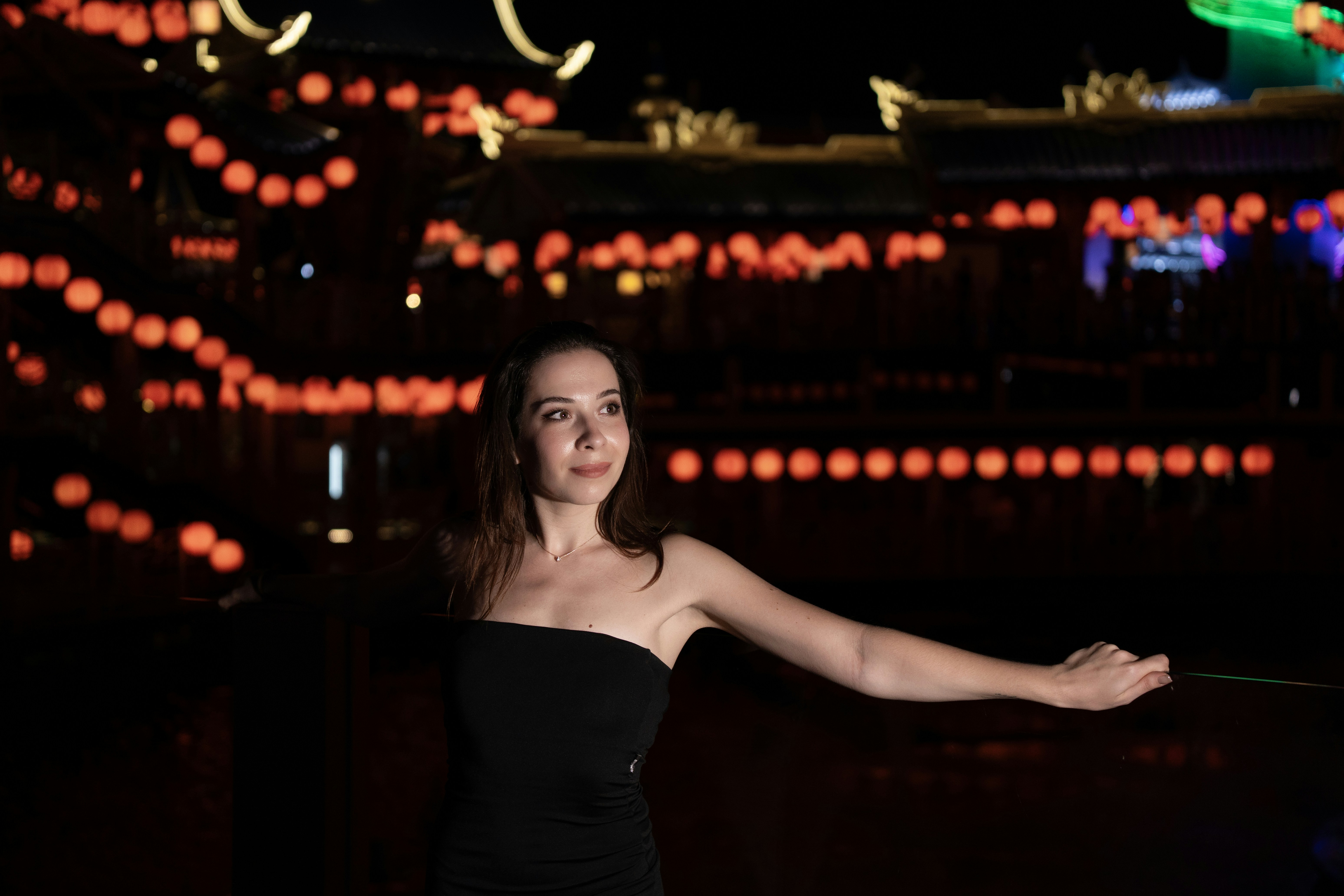 Nightglow Serenade: A Dancer in Lantern Light