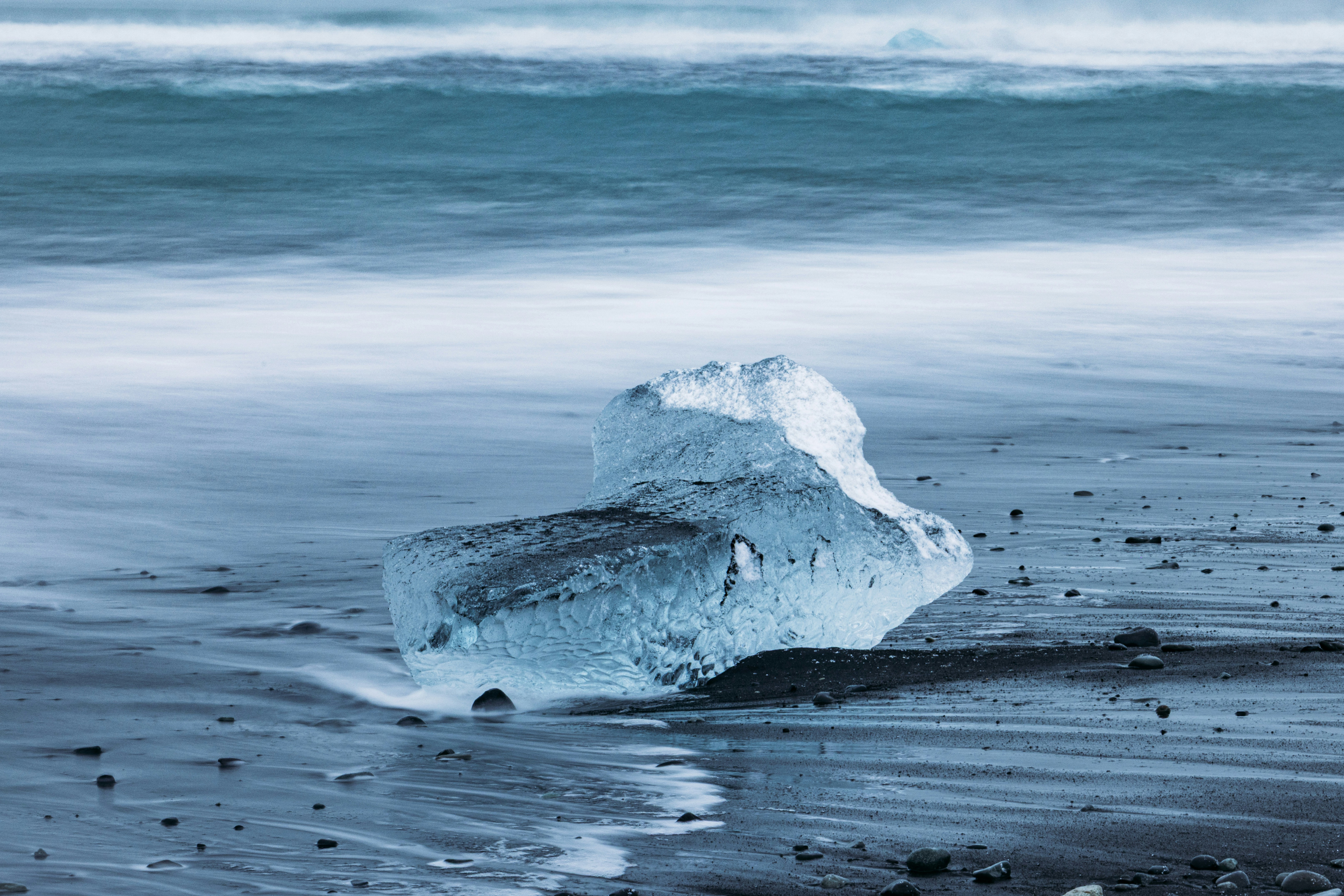 Ice Chamber on a Moonlit Shore